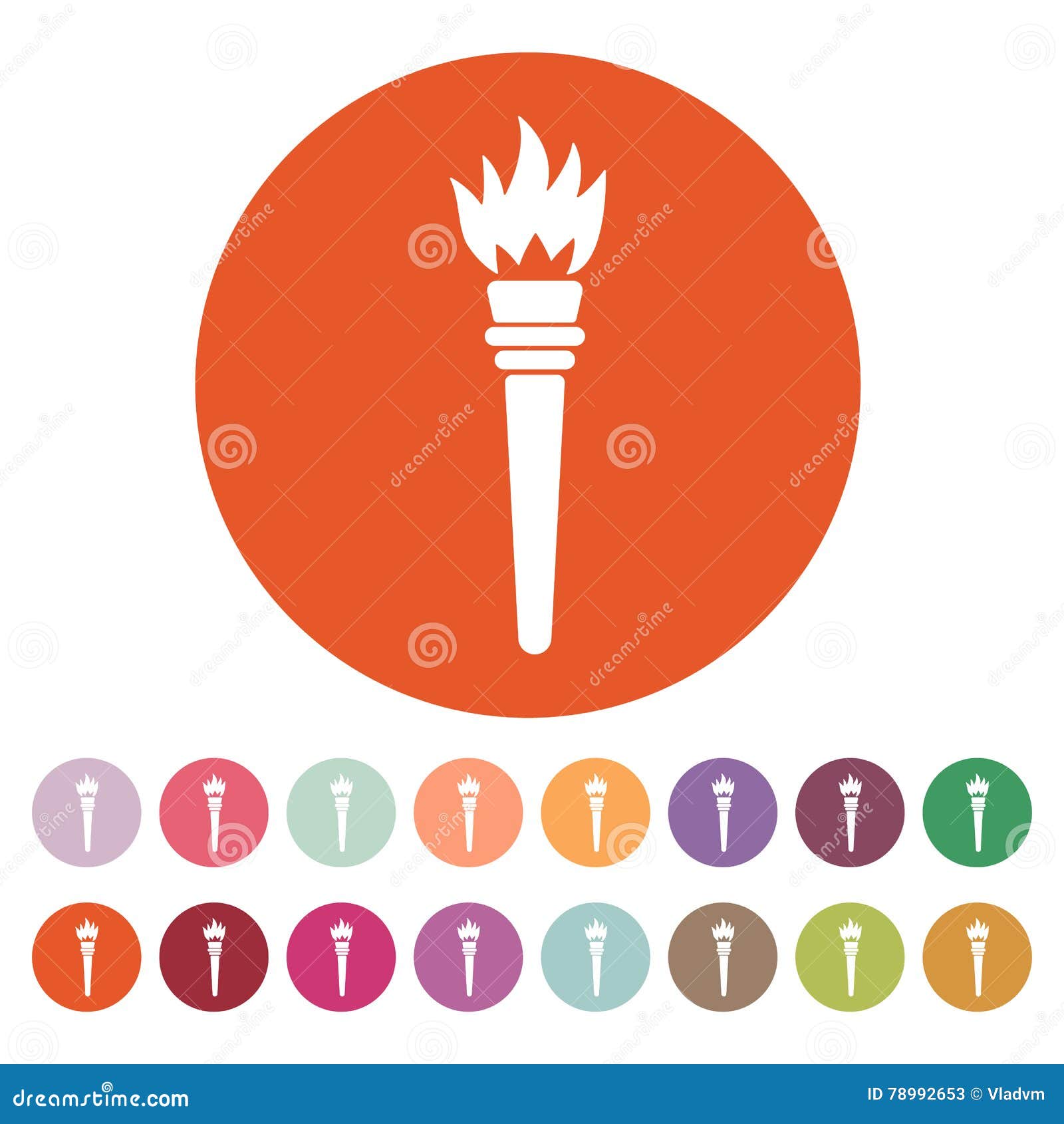 The Torch Icon. Torch Symbol Stock Vector - Illustration of burn ...