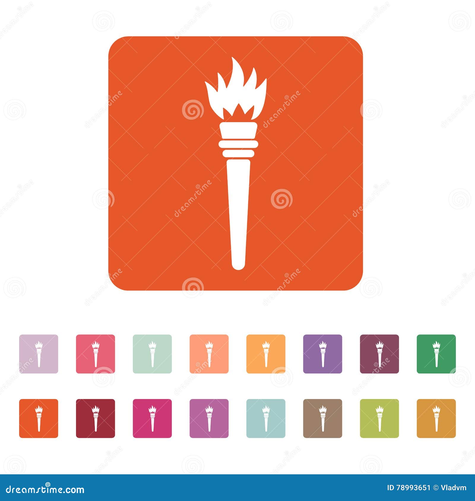 The Torch Icon. Torch Symbol Stock Vector - Illustration of burn ...