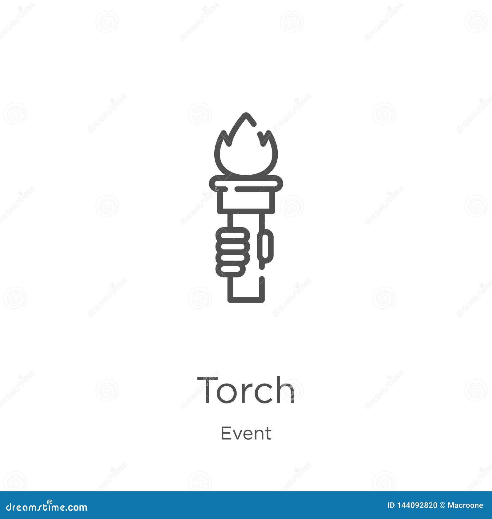 Torch Icon Vector from Event Collection. Thin Line Torch Outline Icon ...