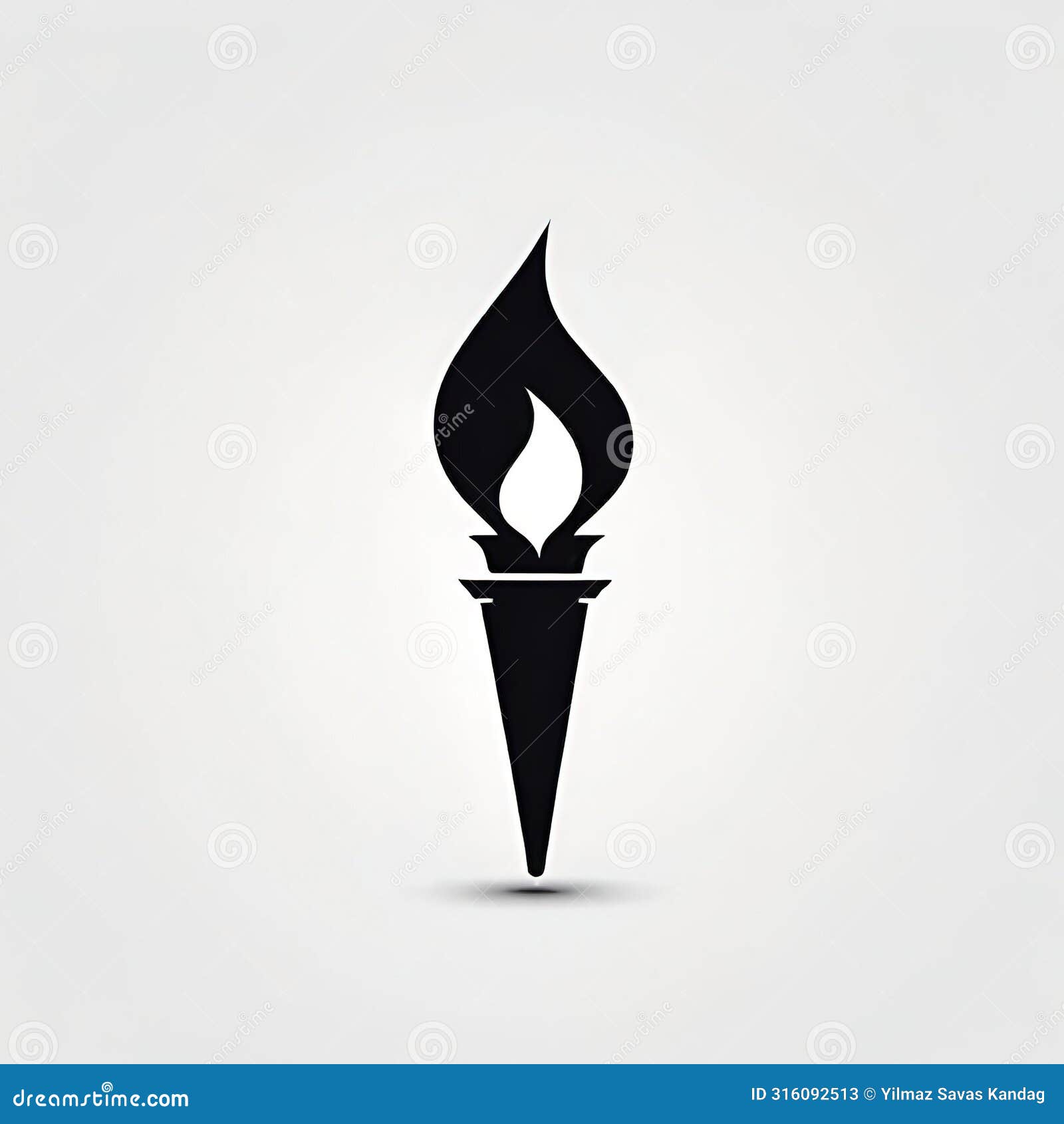 Torch Icon Vector, Flat Design. Symbol of Victory or Success Stock ...