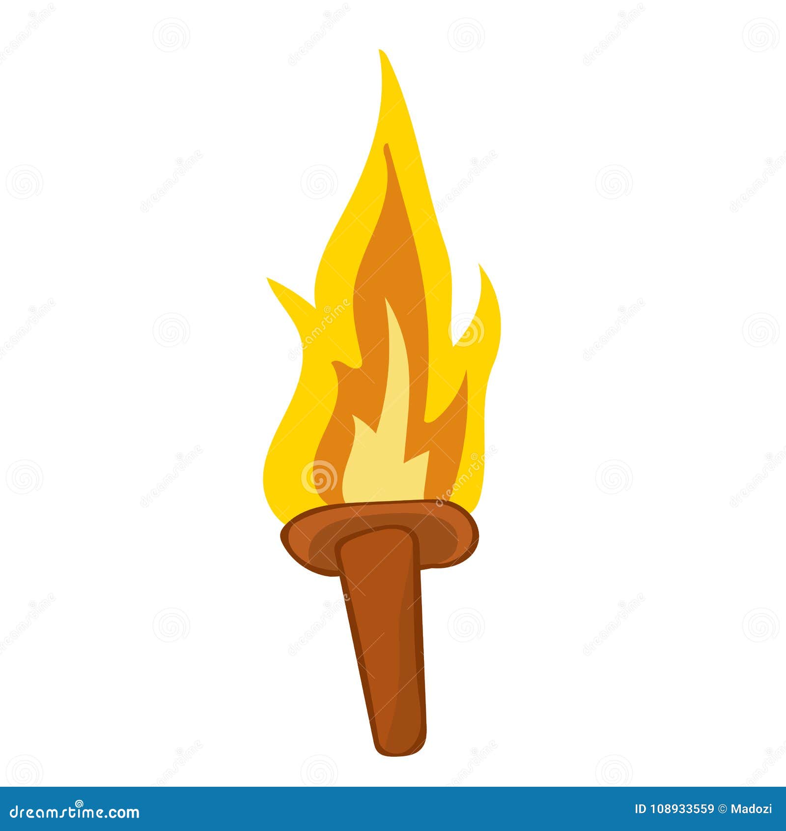 Torch Isolated Illustration Stock Vector - Illustration of symbol, icon ...