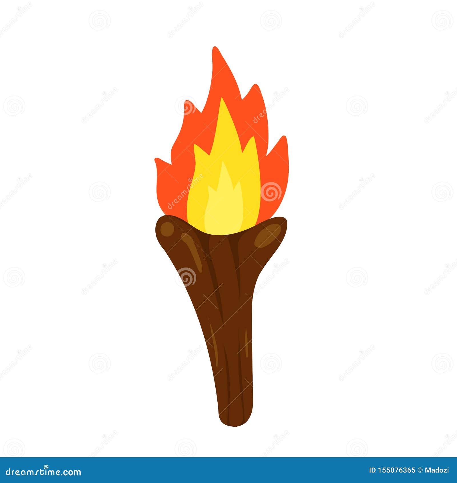 Torch Isolated Illustration Stock Vector - Illustration of yellow, sign ...