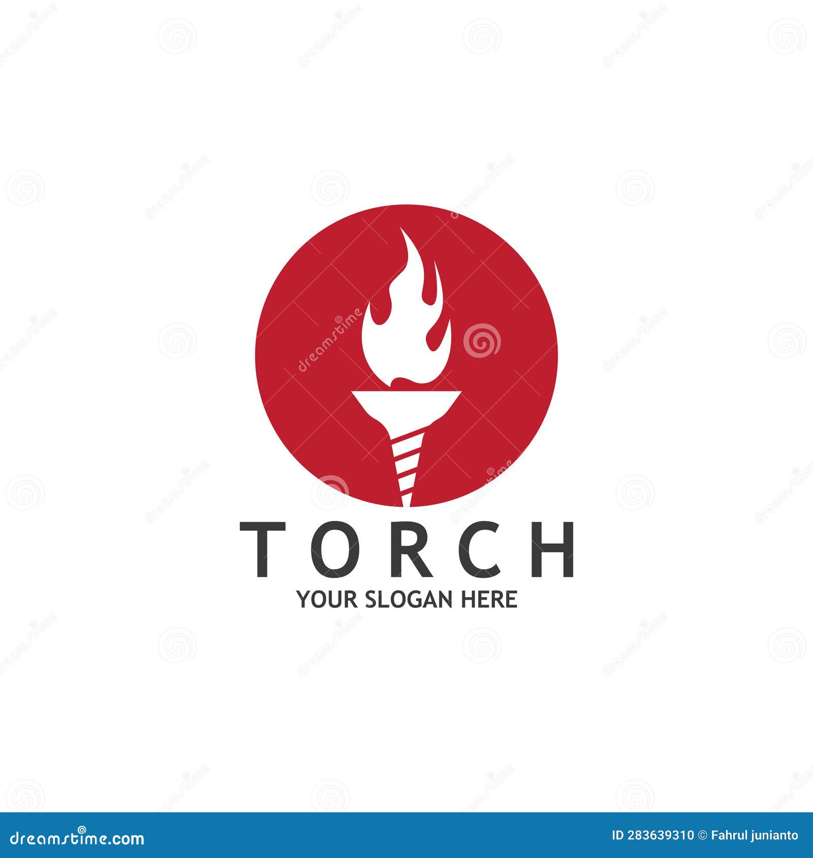 Torch Light Vector Logo Design Template Stock Illustration ...