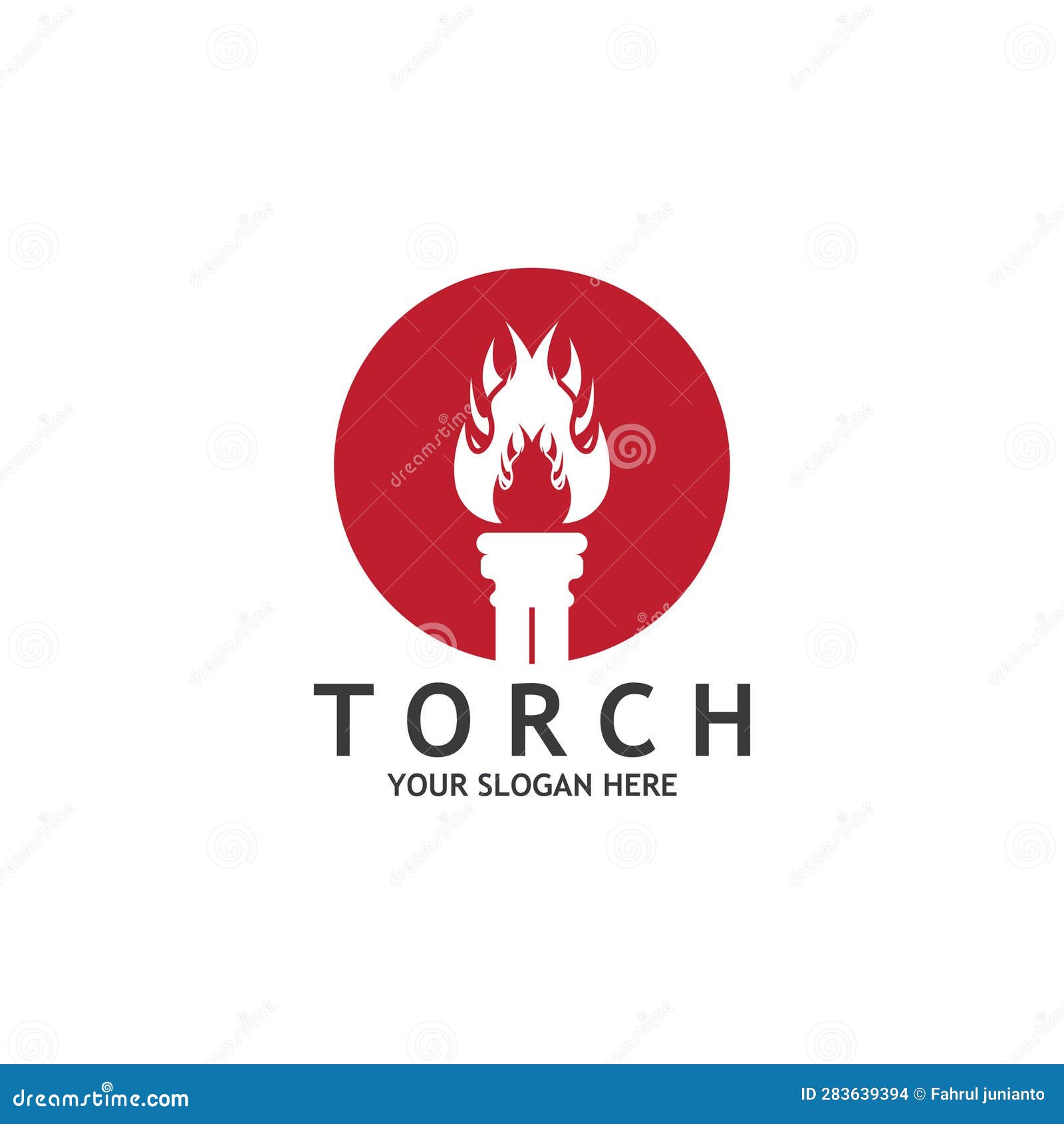 Torch Light Vector Logo Design Template Stock Illustration ...