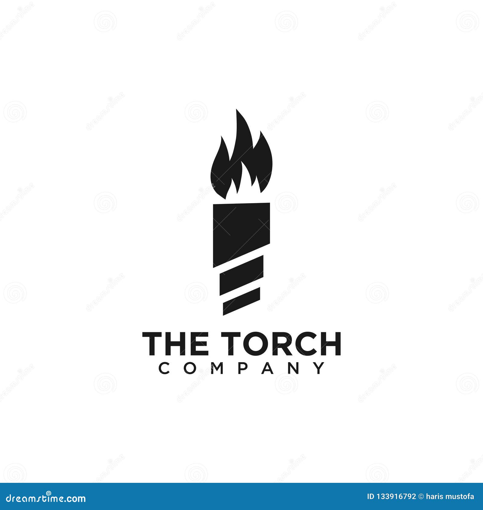 The Torch Logo Design Template Vector Illustration Stock Vector ...