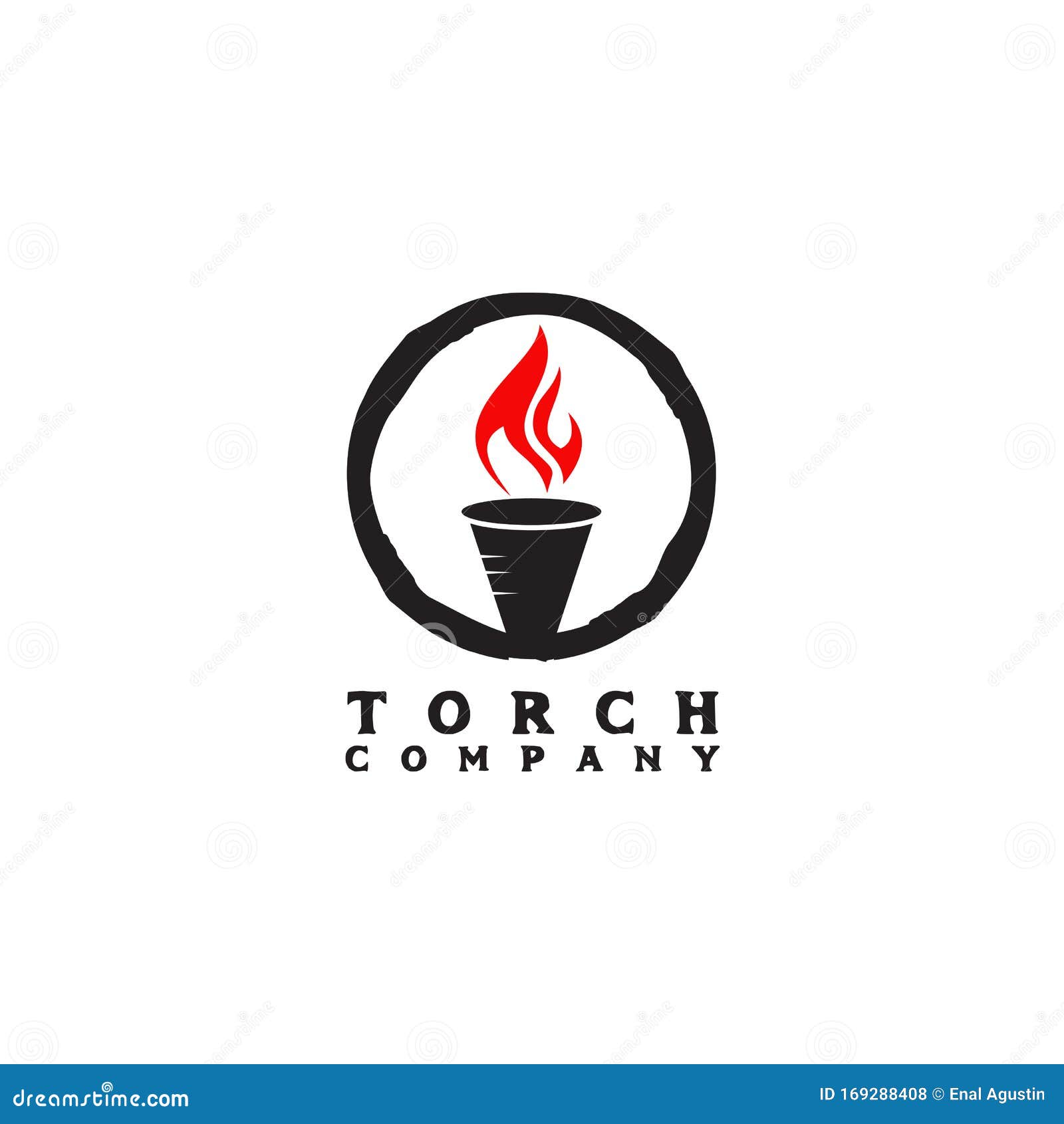 Torch Logo Design Vector Template Stock Vector - Illustration of torch ...