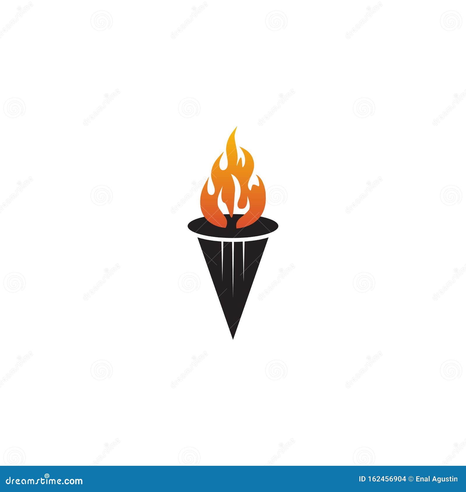 Torch Logo Design Vector Template Stock Vector - Illustration of ...