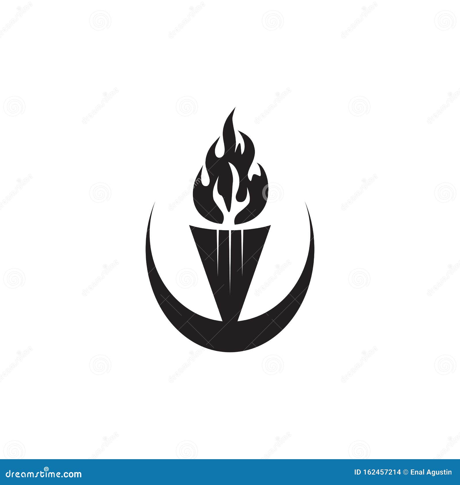 Torch Logo Design Vector Template Stock Vector - Illustration of bold ...