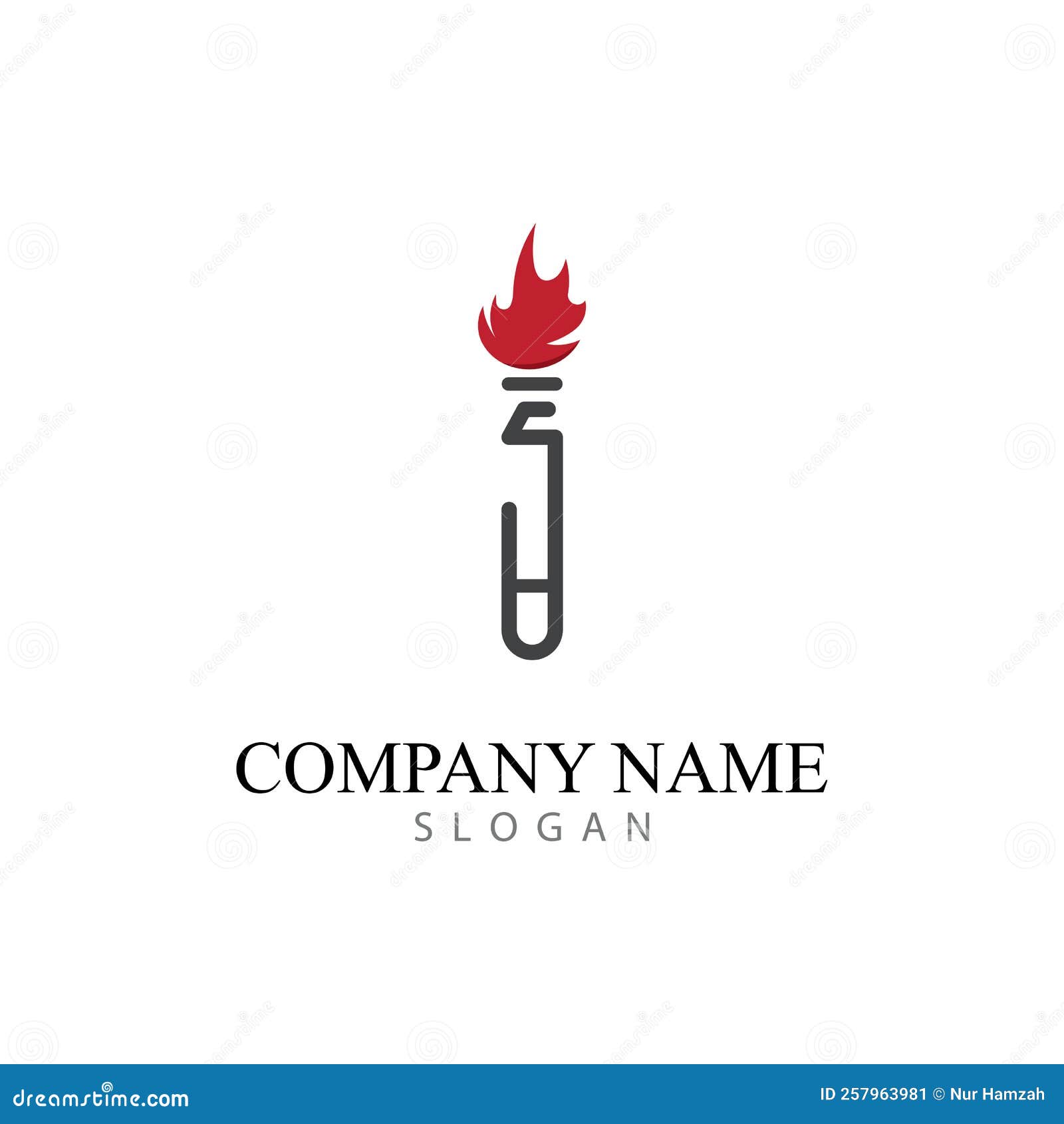 Torch Logo Icon with Concept Vector Illustration Template Stock Vector ...