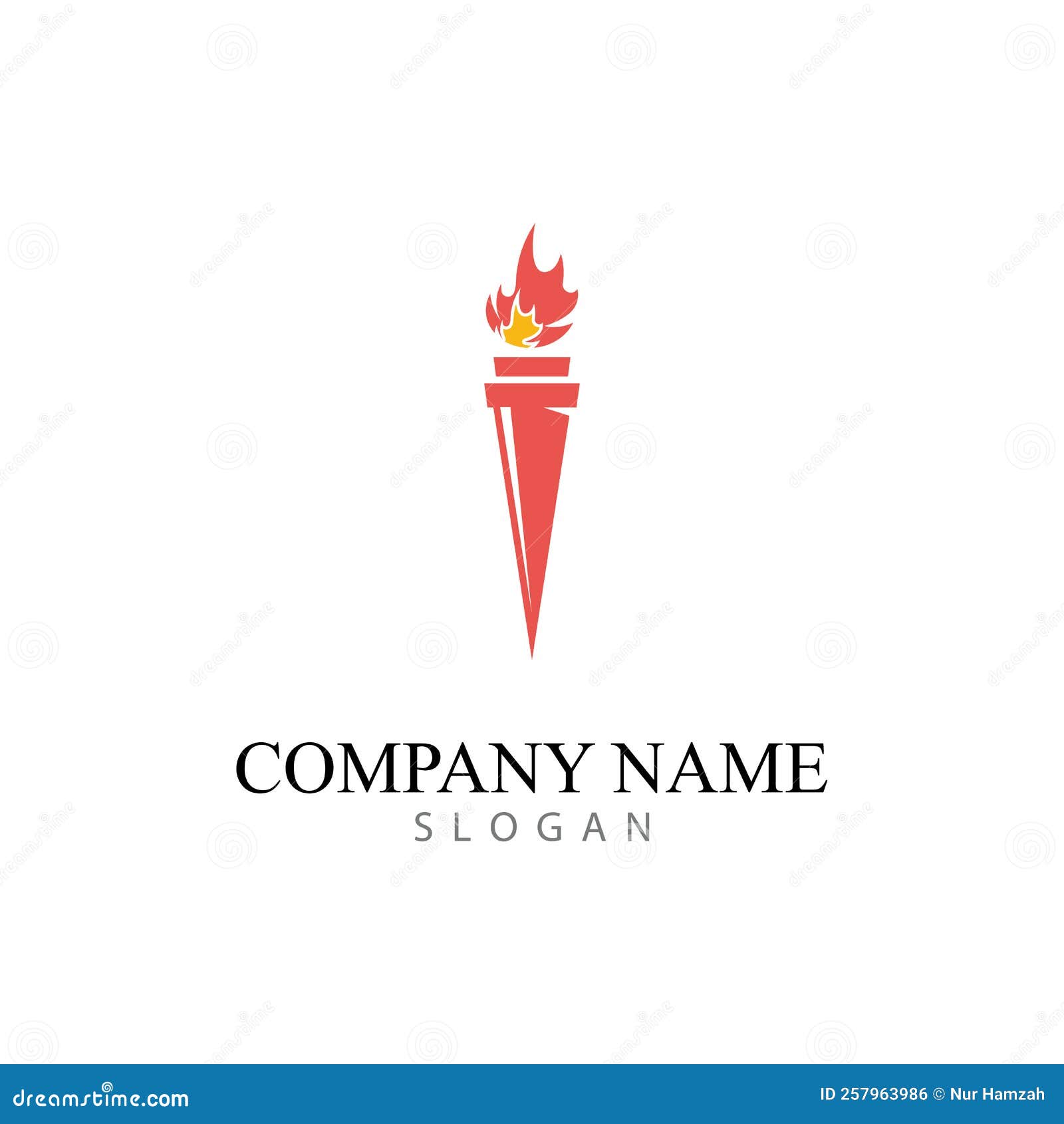 Torch Logo Icon with Concept Vector Illustration Template Stock Vector ...