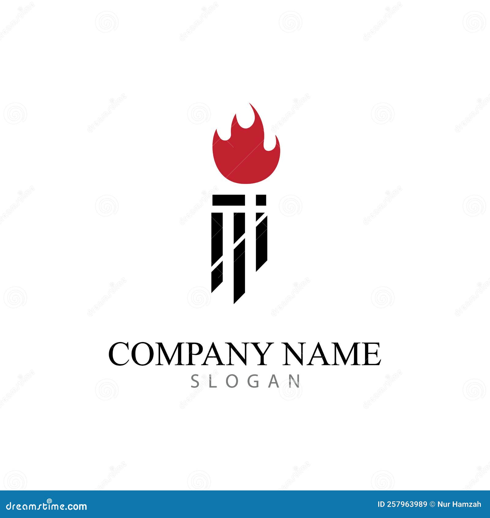 Torch Logo Icon with Concept Vector Illustration Template Stock Vector ...