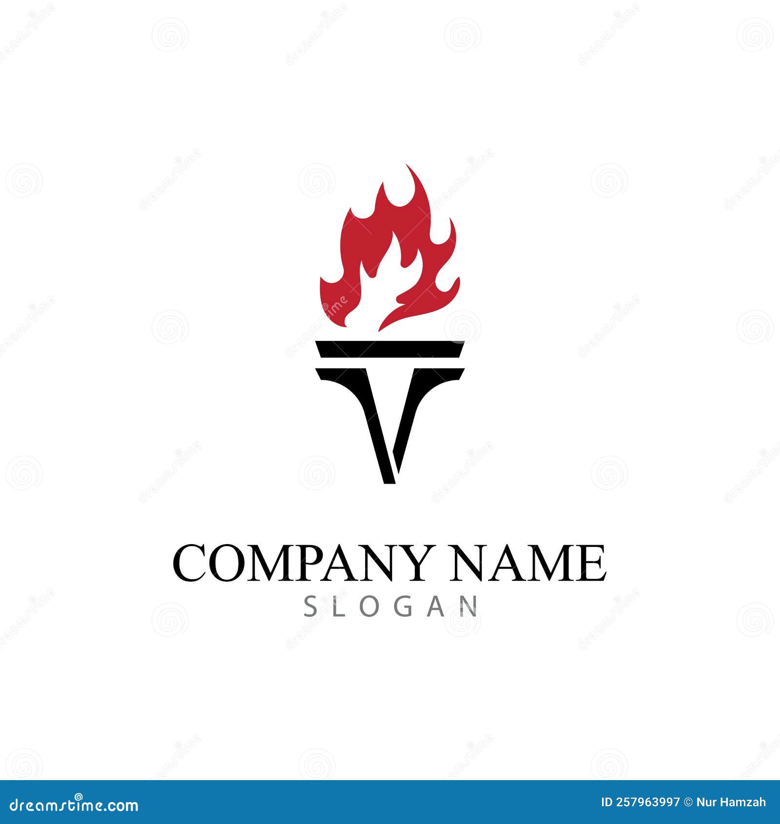 Torch Logo Icon with Concept Vector Illustration Template Stock Vector ...