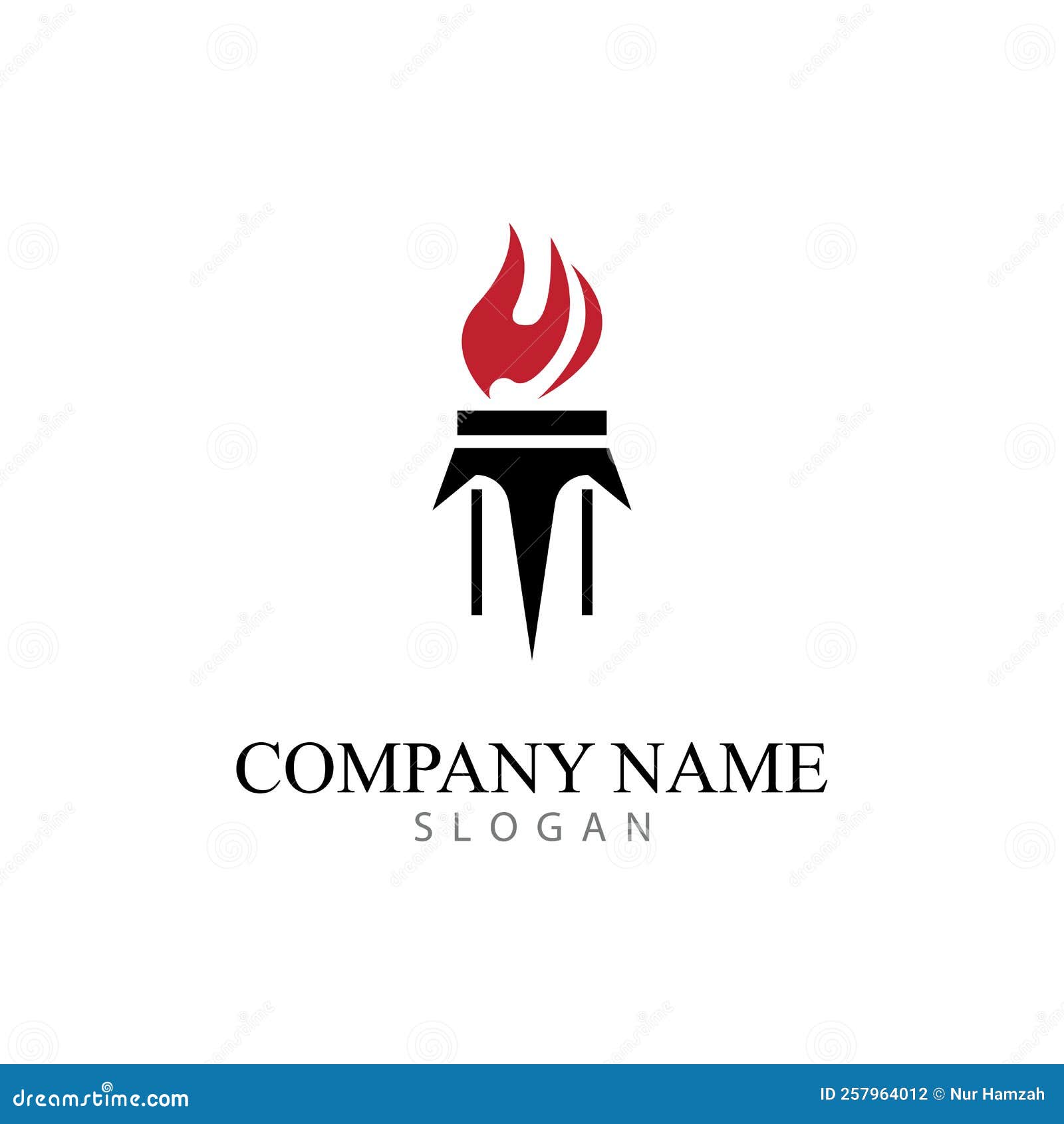 Torch Logo Icon with Concept Vector Illustration Template Stock Vector ...