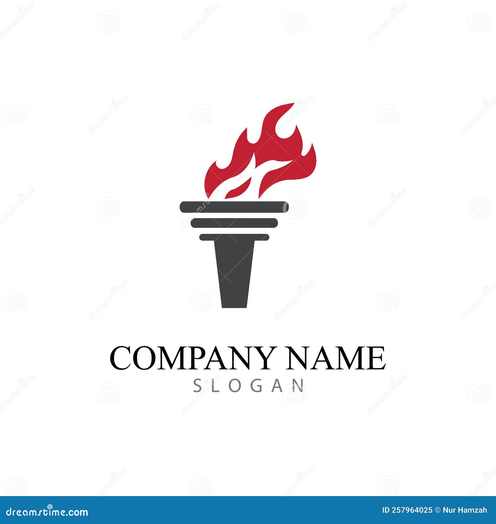 Torch Logo Icon with Concept Vector Illustration Template Stock Vector ...