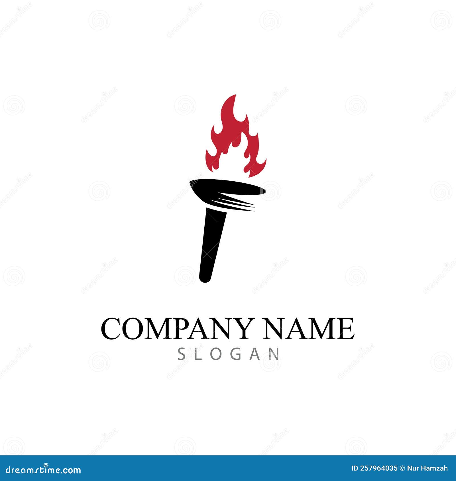 Torch Logo Icon with Concept Vector Illustration Template Stock Vector ...