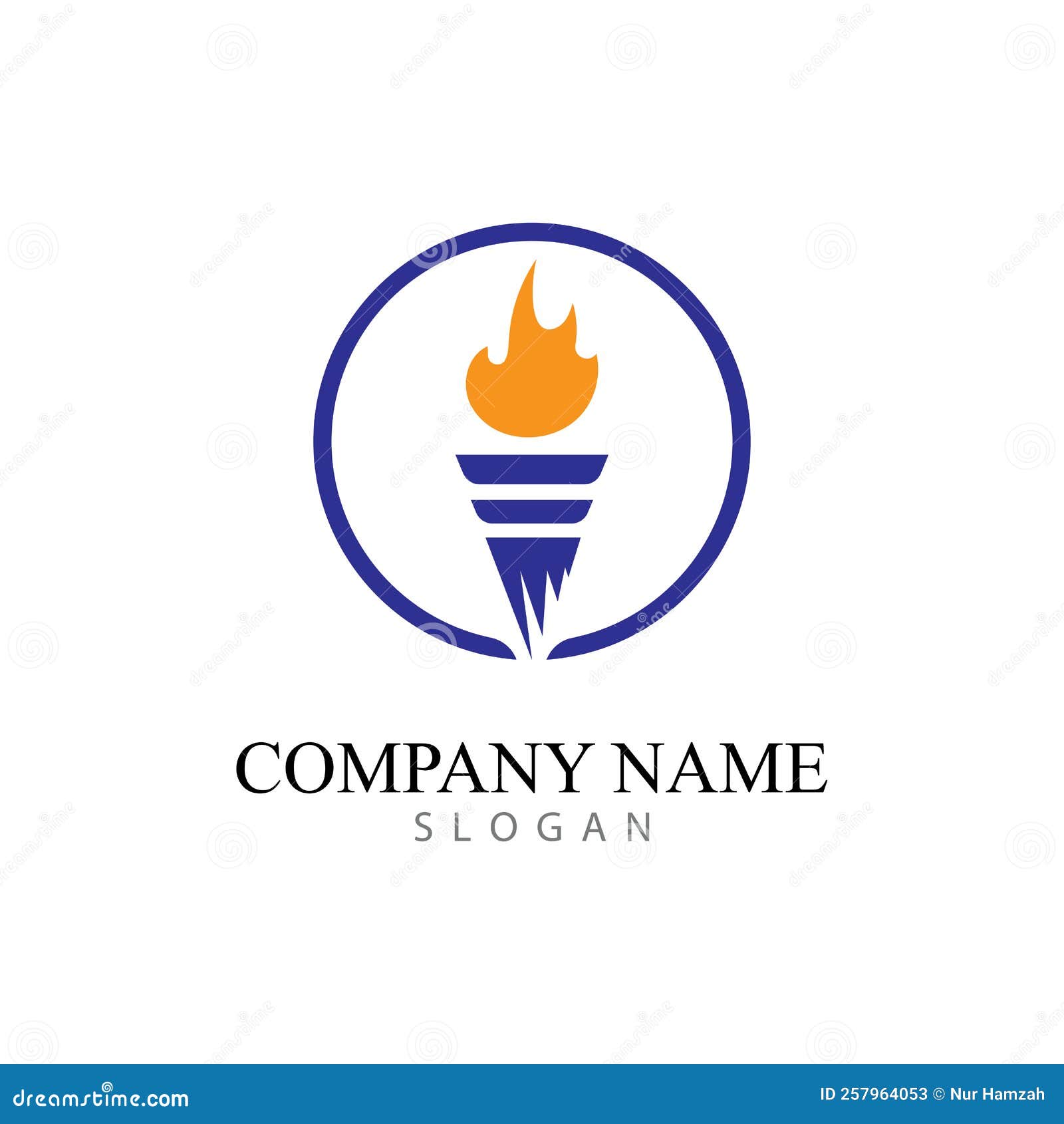 Torch Logo Icon with Concept Vector Illustration Template Stock Vector ...