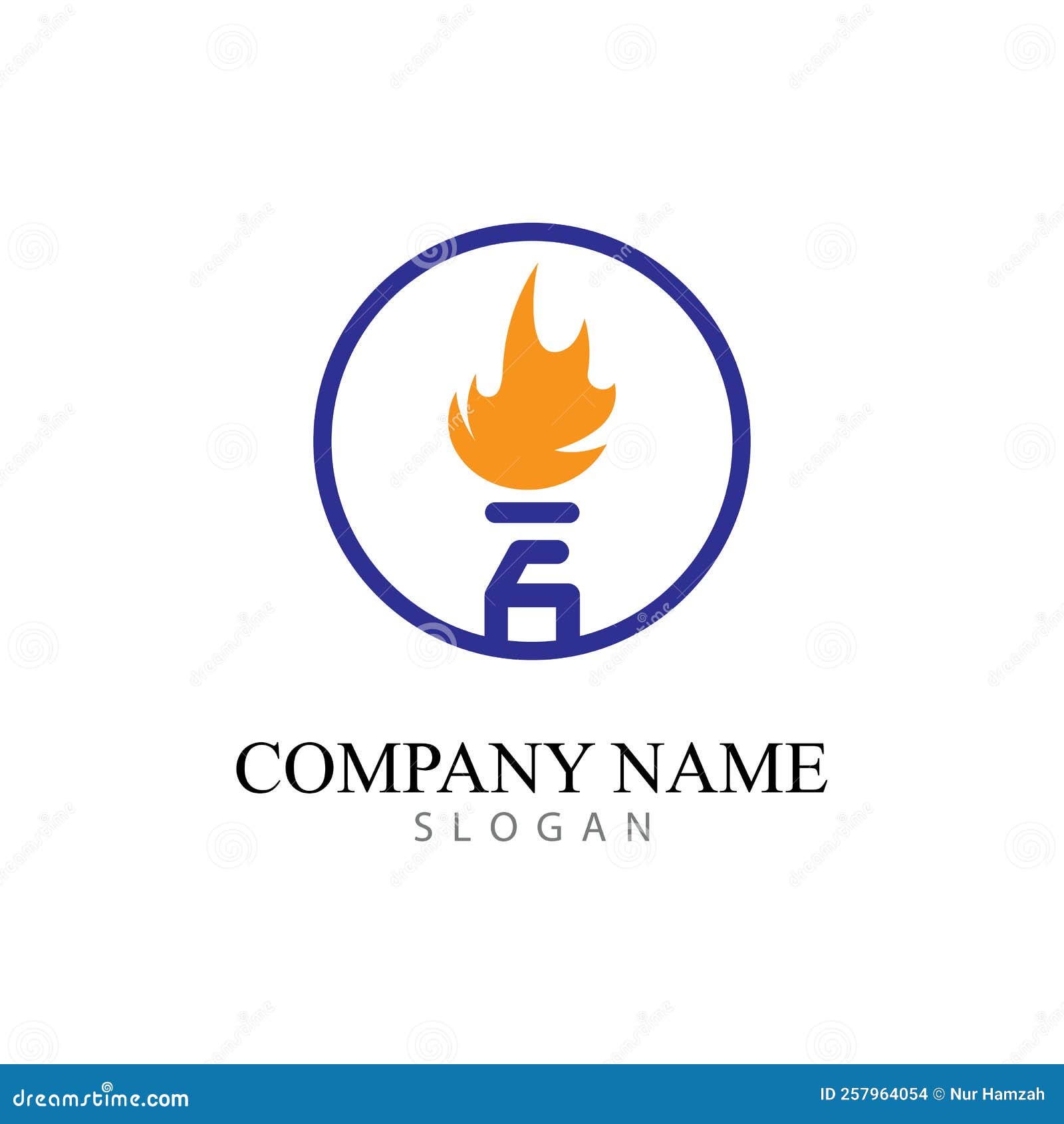 Torch Logo Icon with Concept Vector Illustration Template Stock Vector ...