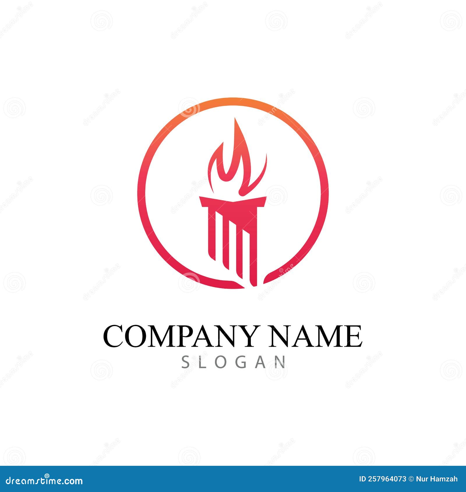 Torch Logo Icon with Concept Vector Illustration Template Stock Vector ...
