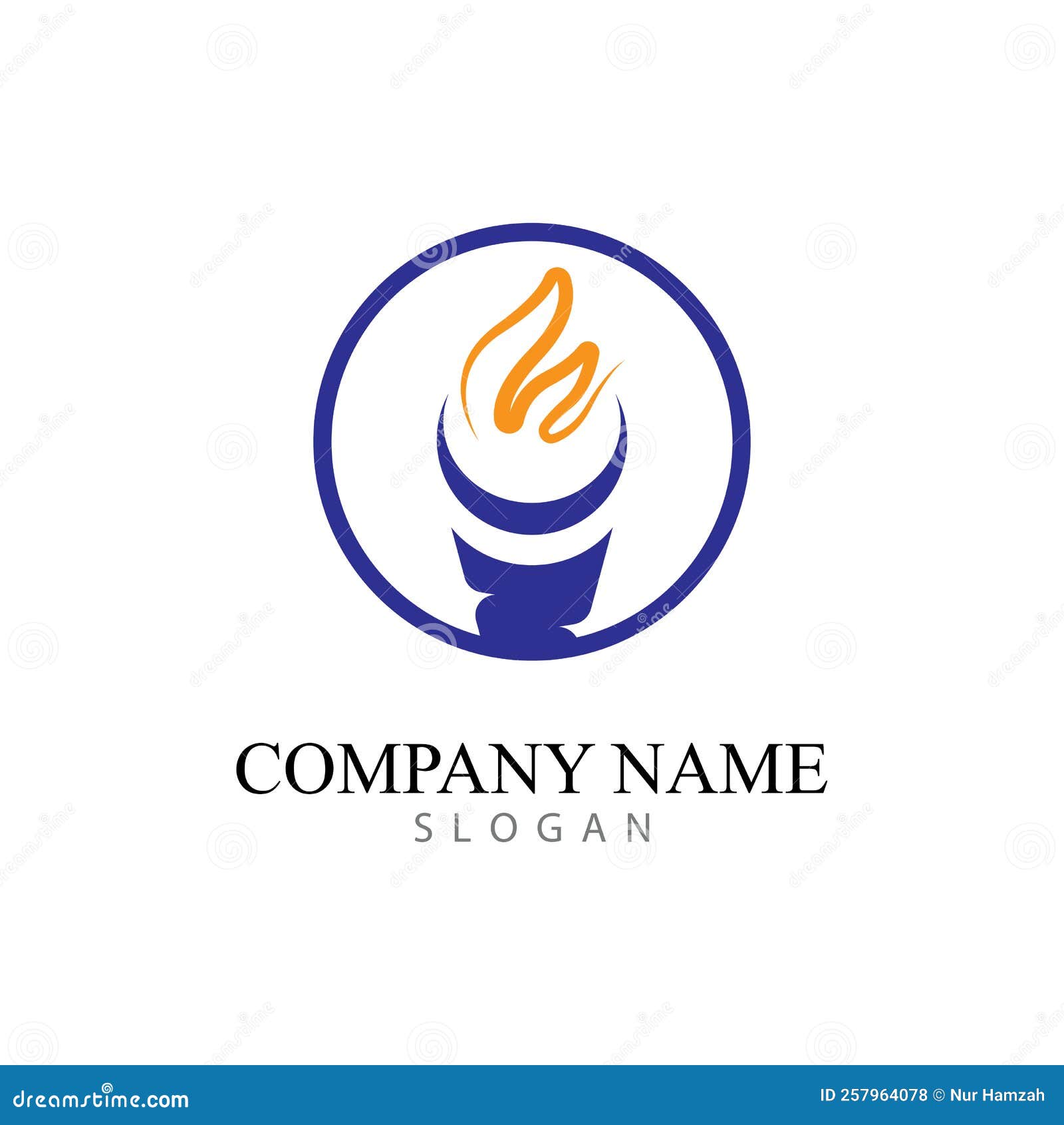 Torch Logo Icon with Concept Vector Illustration Template Stock Vector ...