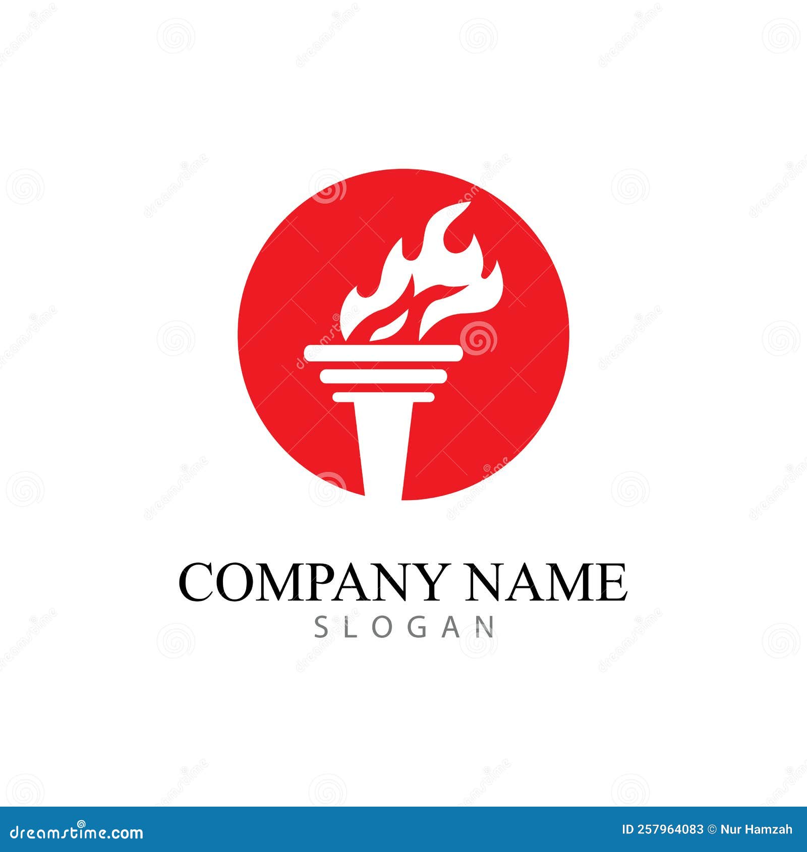 Torch Logo Icon with Concept Vector Illustration Template Stock Vector ...
