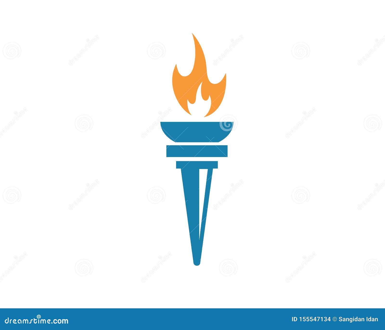 Torch Logo Icon Illustration Vector Design Stock Vector - Illustration ...