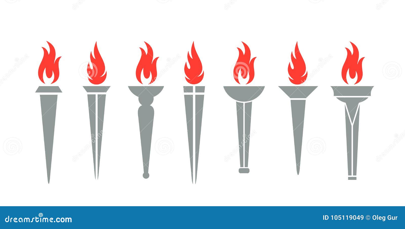 Torch Logo. Isolated Torch on White Background Stock Vector ...