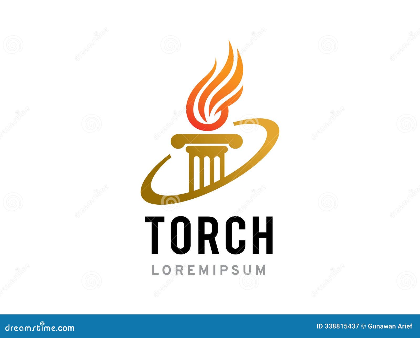 Torch Logo Symbol or Icon Template Stock Vector - Illustration of ...