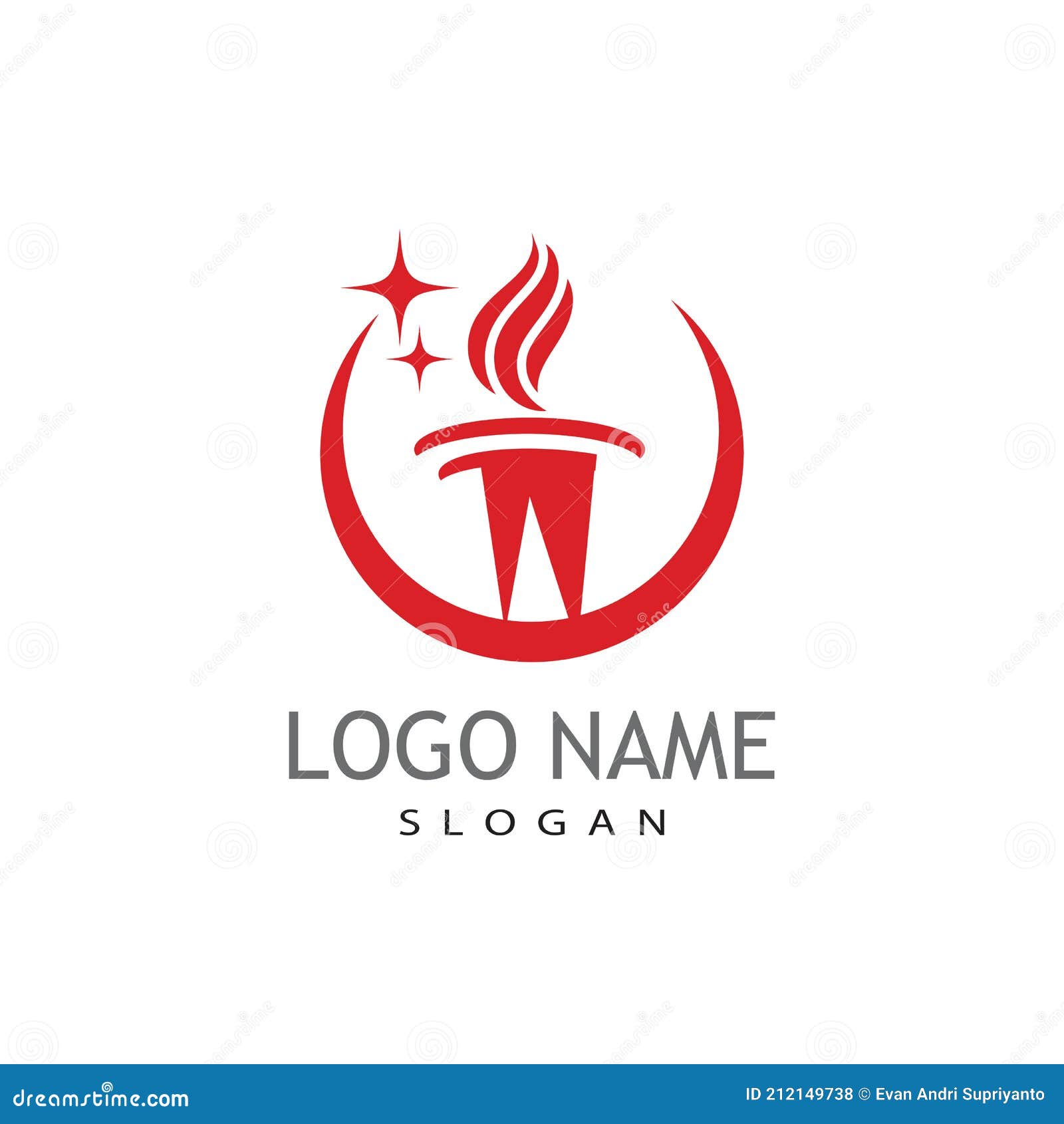 Torch Logo Template Vector Symbol Illustration Design Stock ...