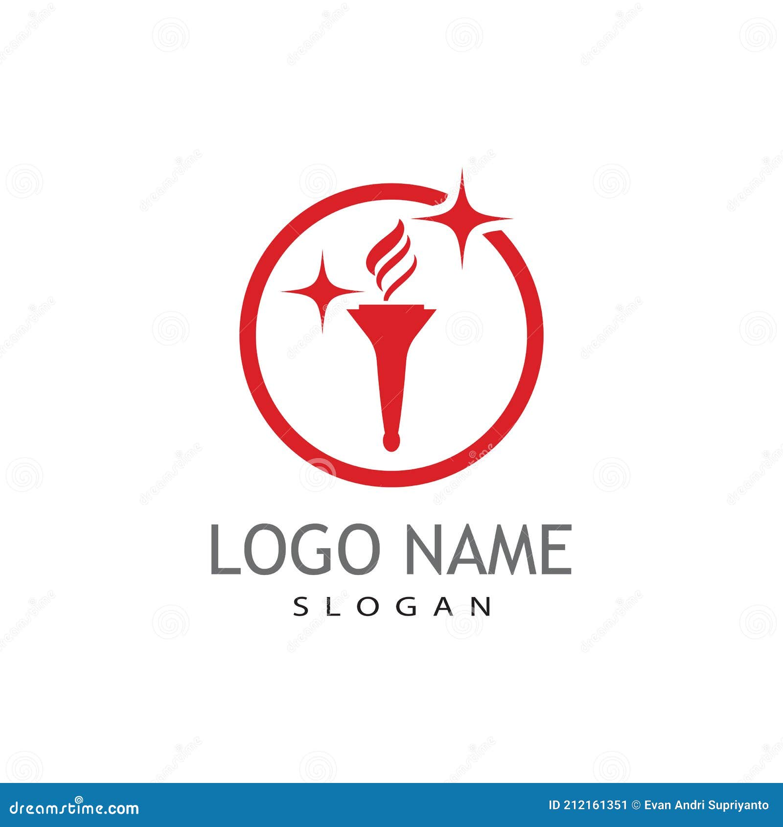 Torch Logo Template Vector Symbol Illustration Design Stock ...