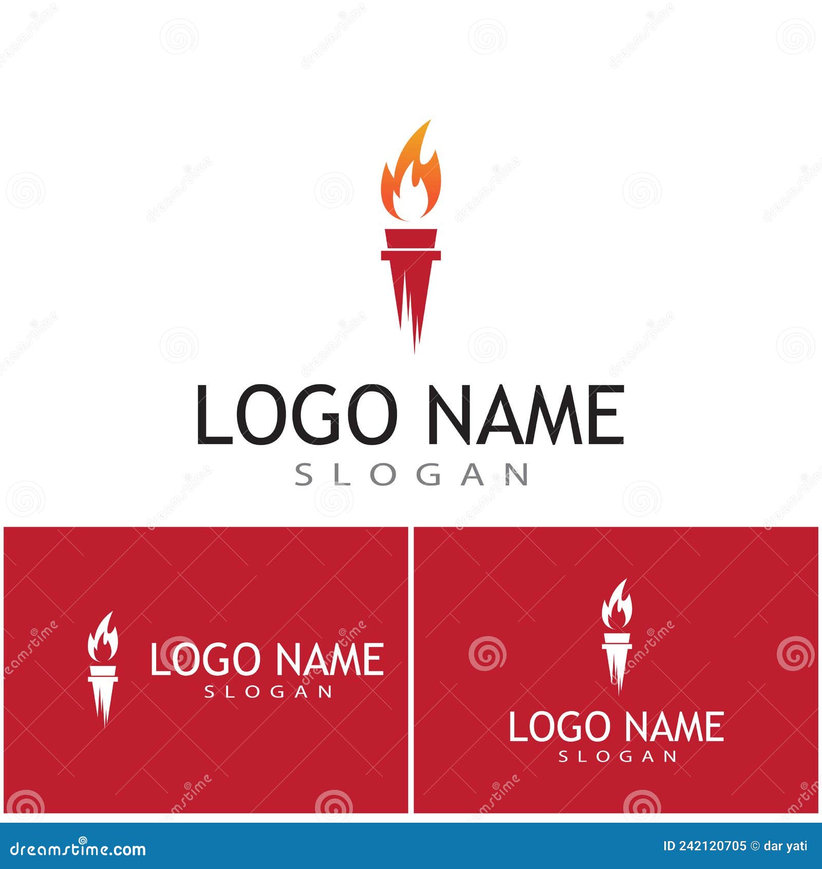 Torch Logo Template Vector Symbol Illustration Design Stock Vector ...