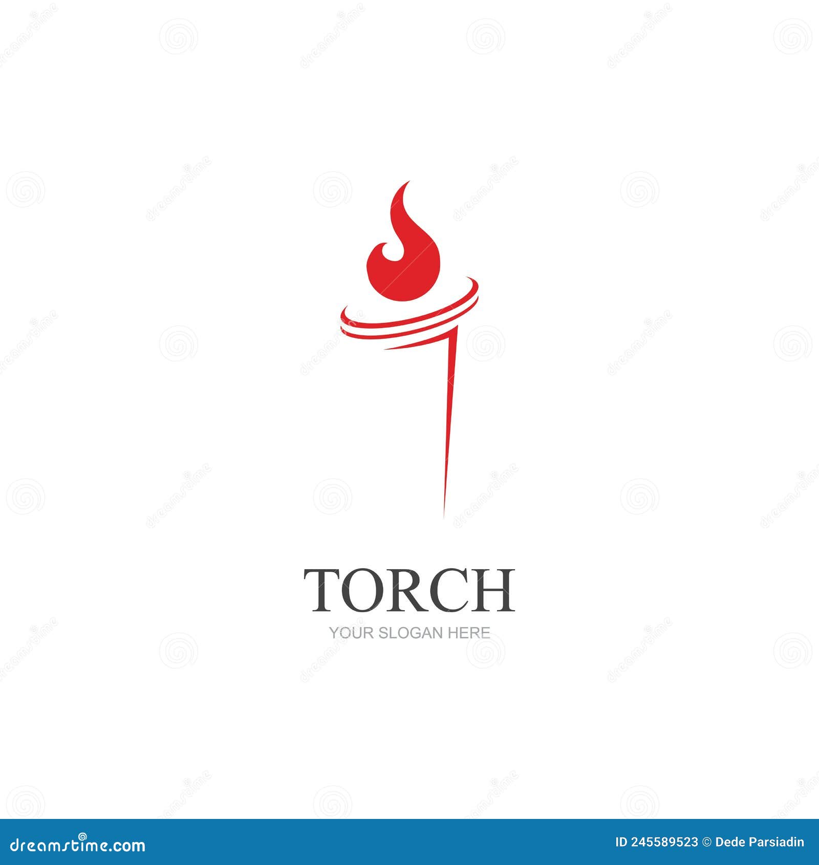 Torch Logo Template Vector Symbol Illustration Design Stock Vector ...