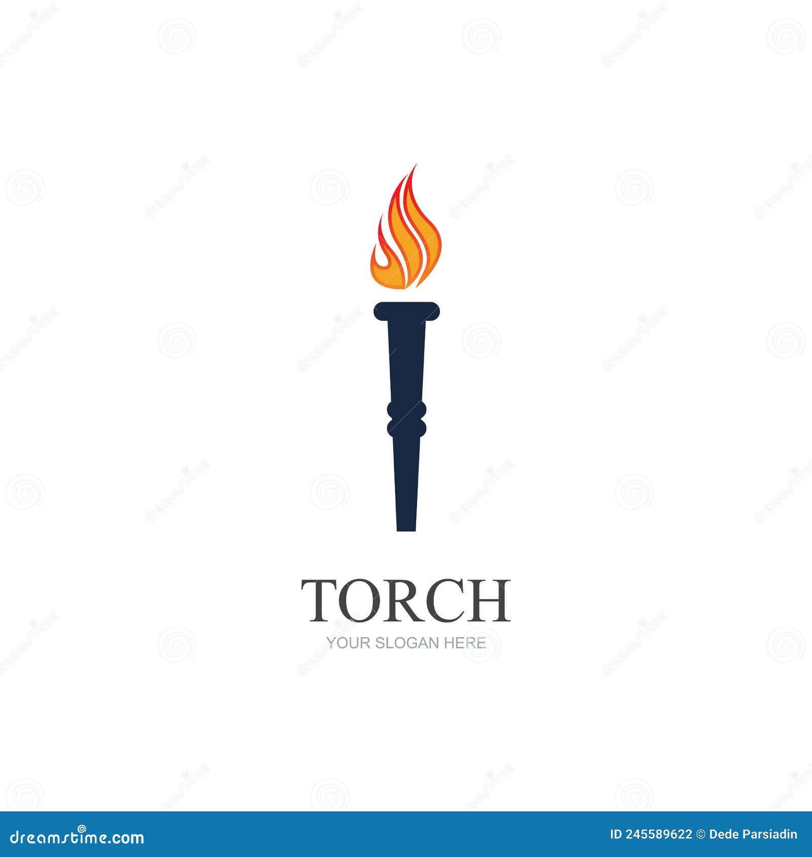 Torch Logo Template Vector Symbol Illustration Design Stock Vector ...