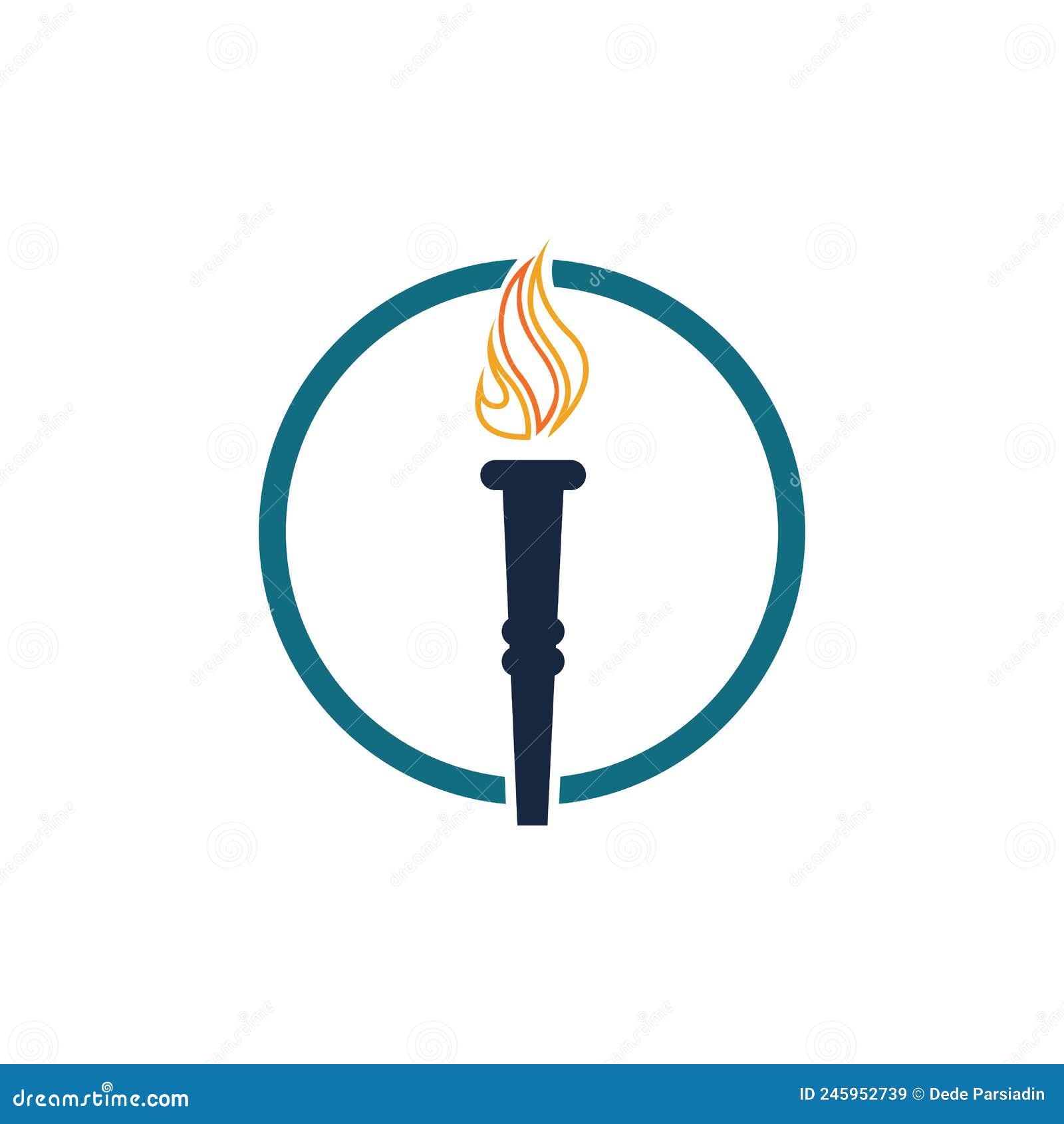 Torch Logo Template Vector Symbol Illustration Design Stock Vector ...
