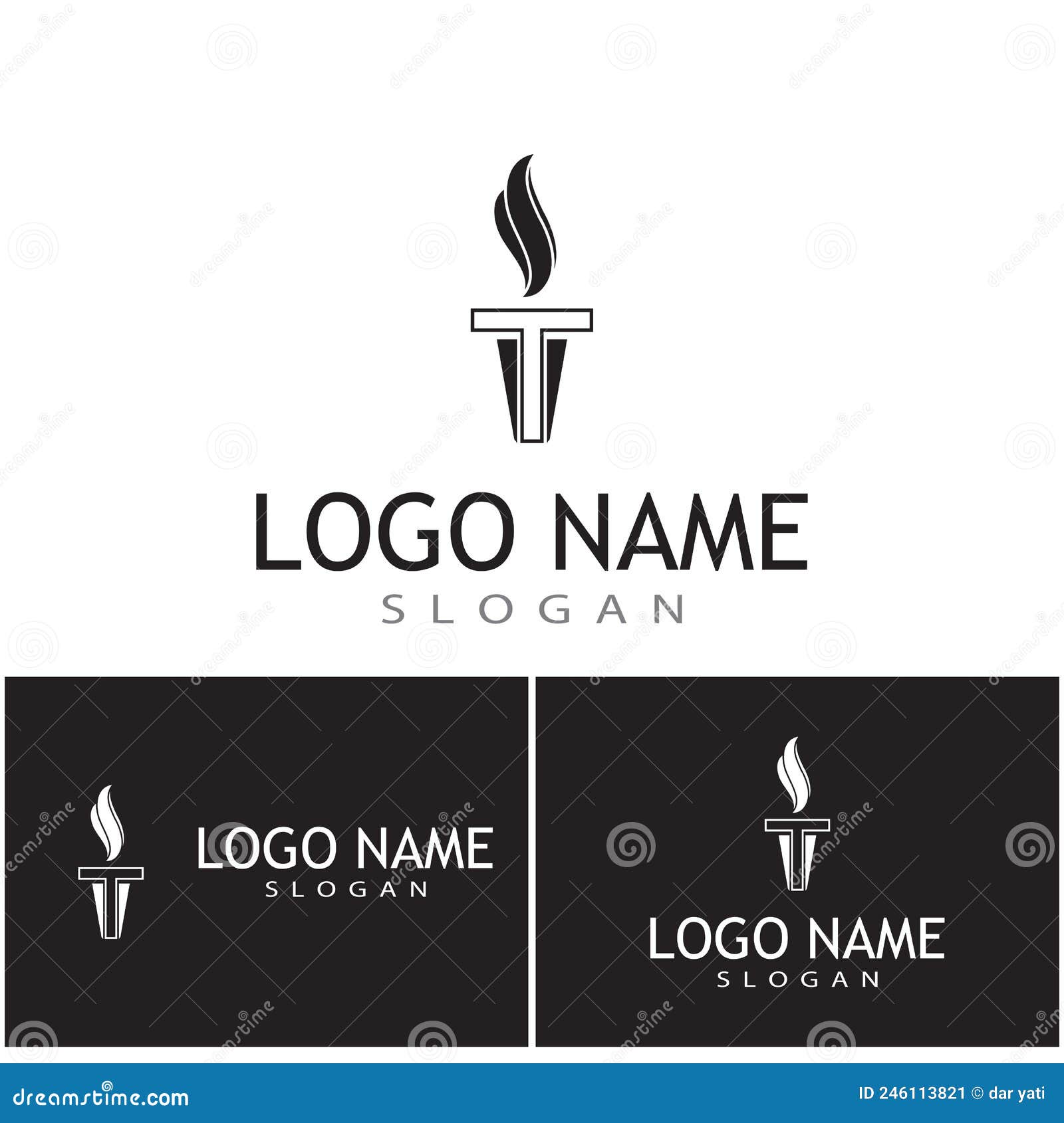 Torch Logo Template Vector Symbol Illustration Design Stock Vector ...