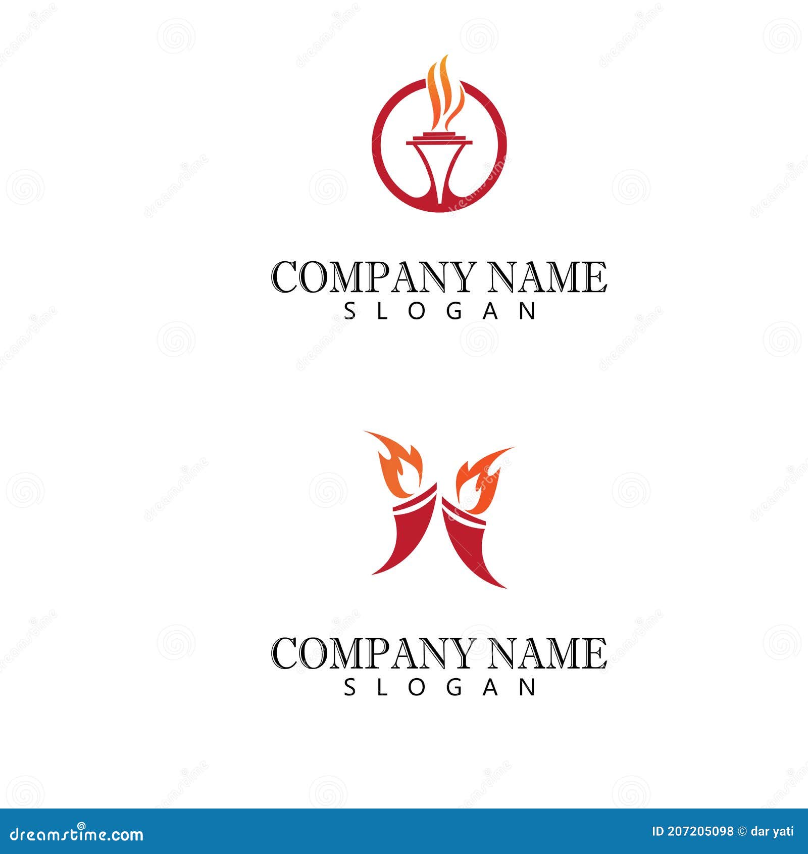 Torch Logo Template Vector Symbol Nature Stock Vector - Illustration of ...