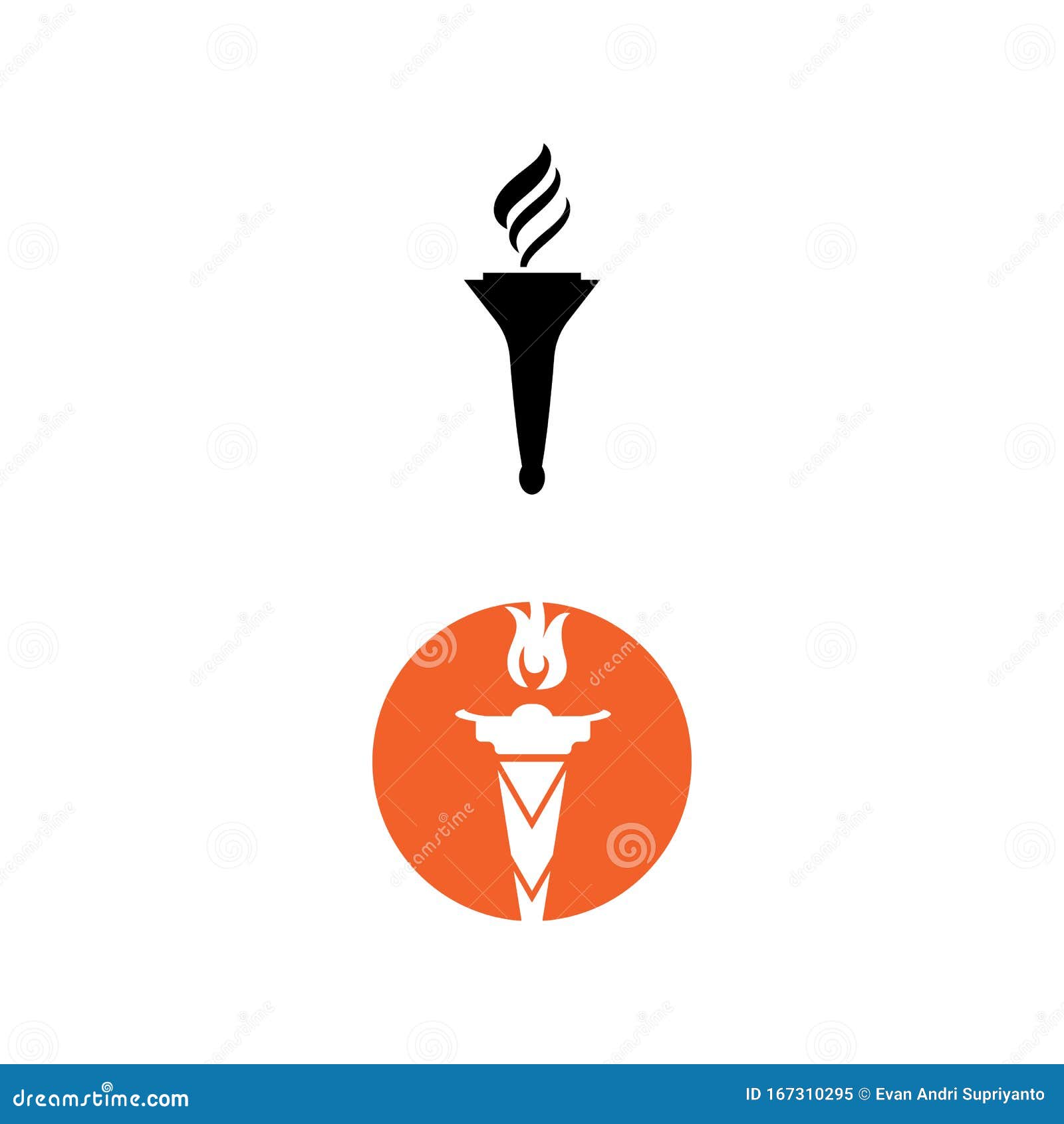 Torch Logo Template Vector Symbol Stock Vector - Illustration of vector ...