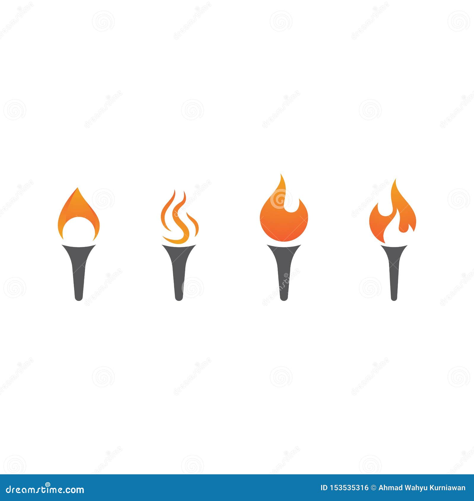 Torch logo vector stock vector. Illustration of template - 153535316