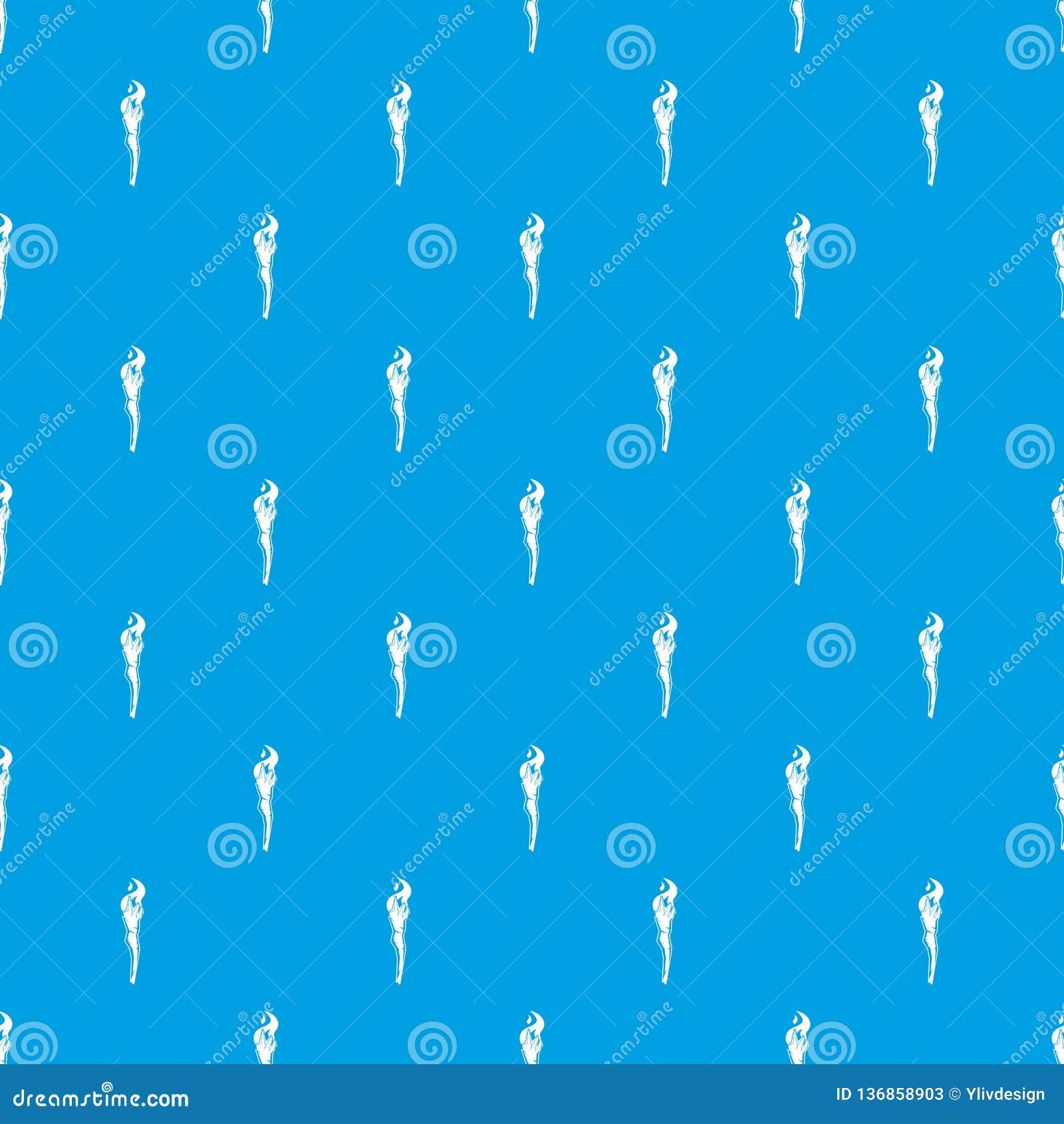 Torch Pattern Vector Seamless Blue Stock Vector - Illustration of heat ...