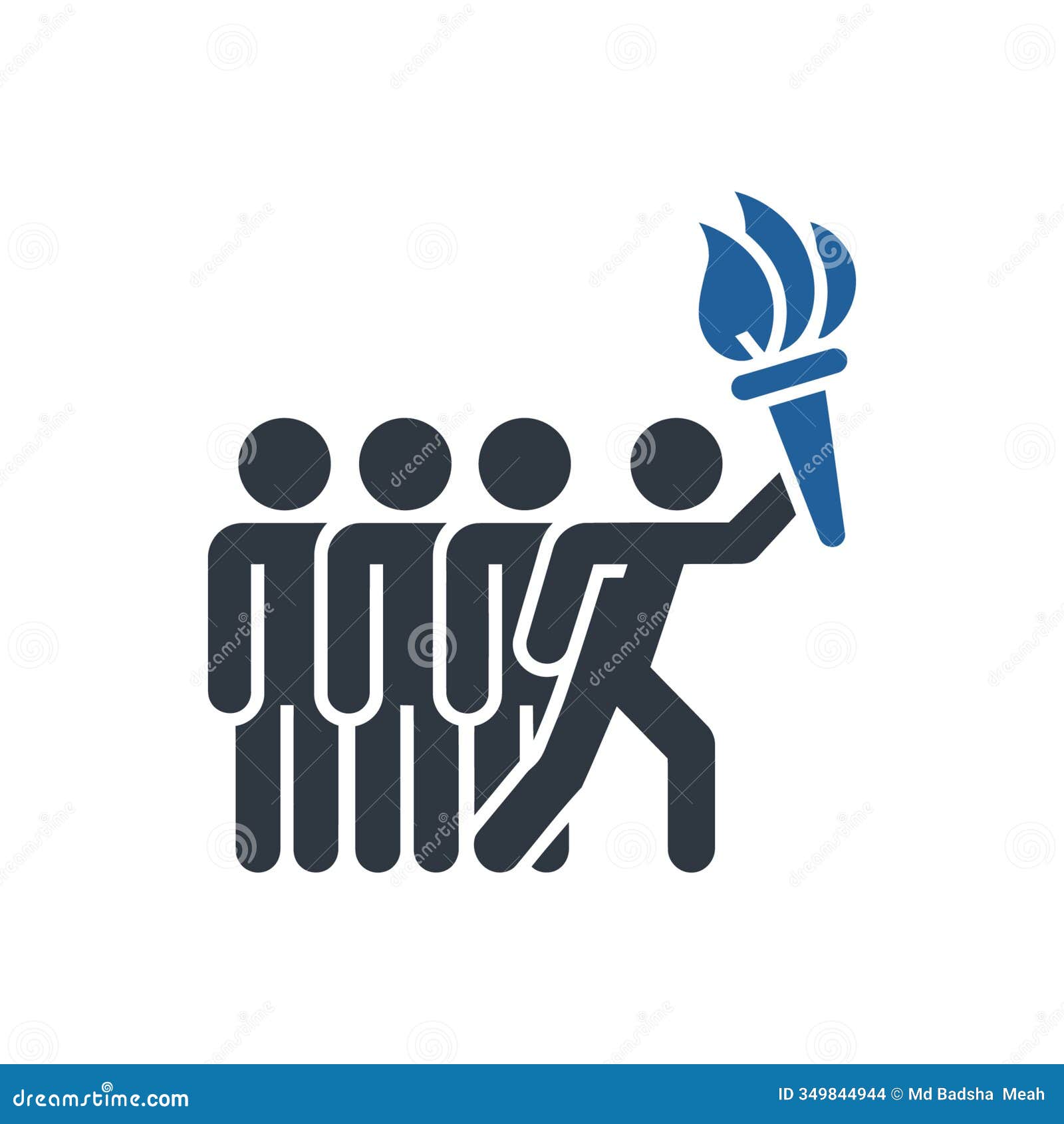 Torch Relay Running Icon stock vector. Illustration of torch - 349844944