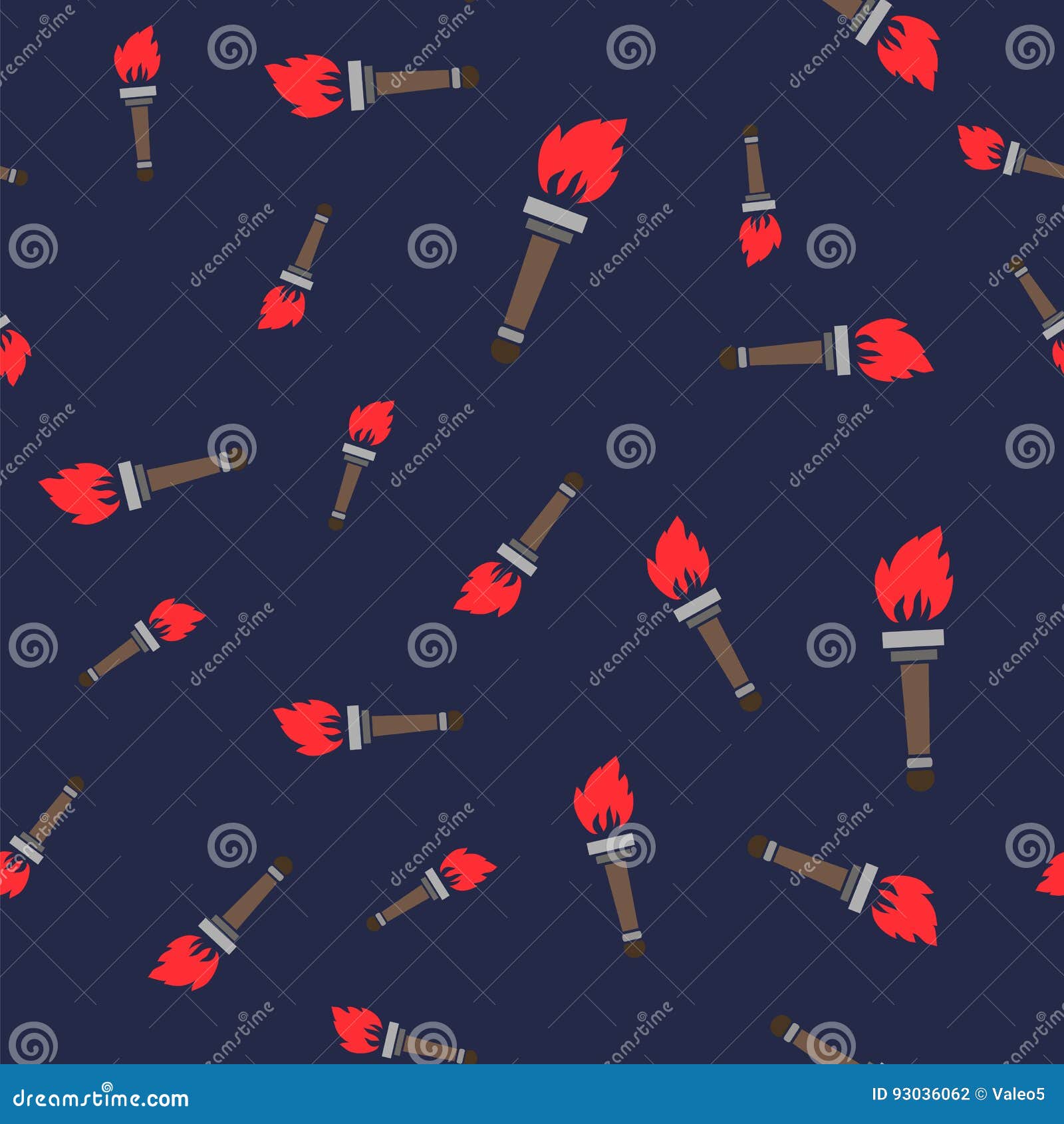 Torch Silhouette Seamless Pattern Stock Vector - Illustration of ...