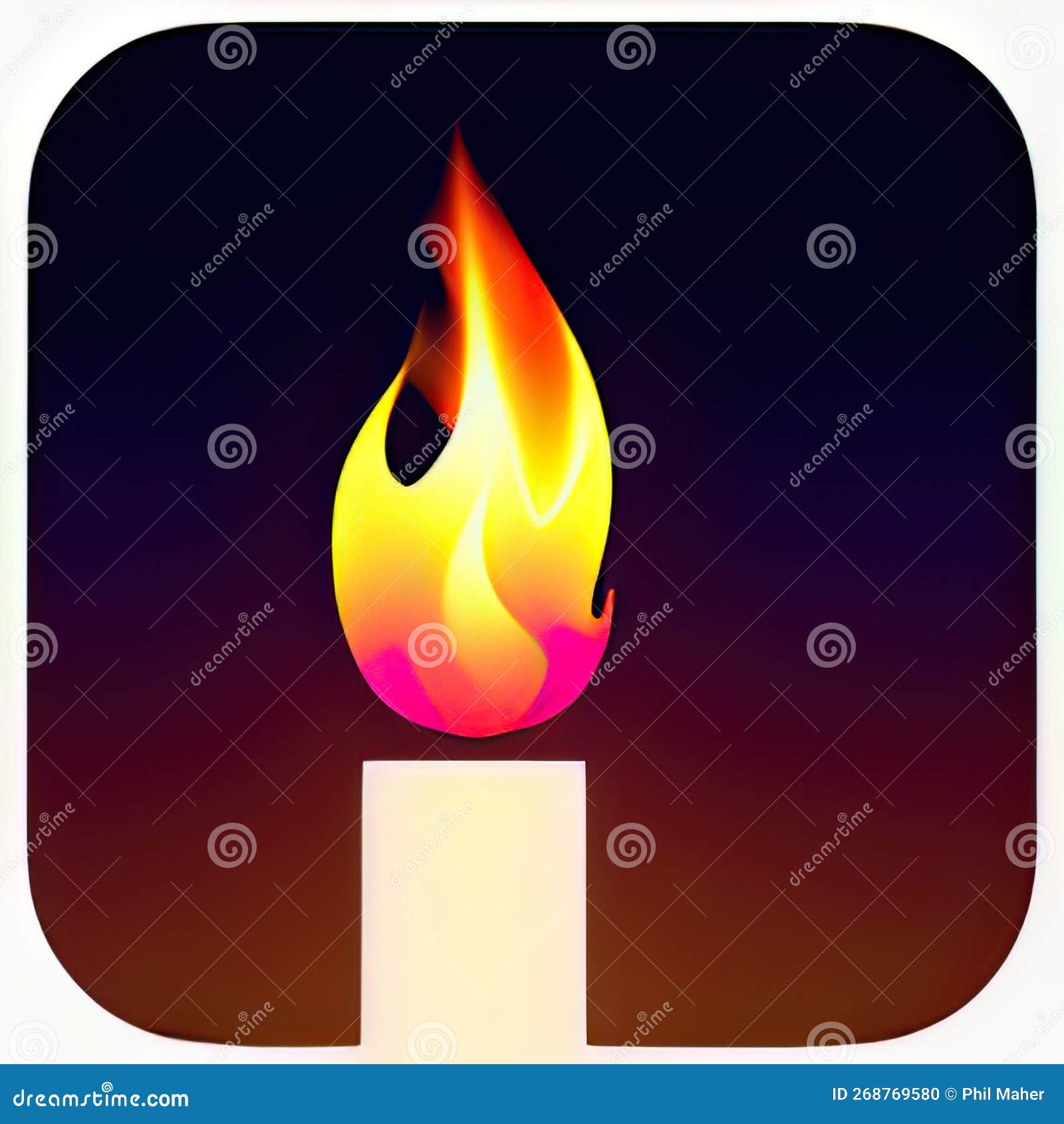 Torch Software App Icon. Generative AI. Stock Photo - Image of purple ...