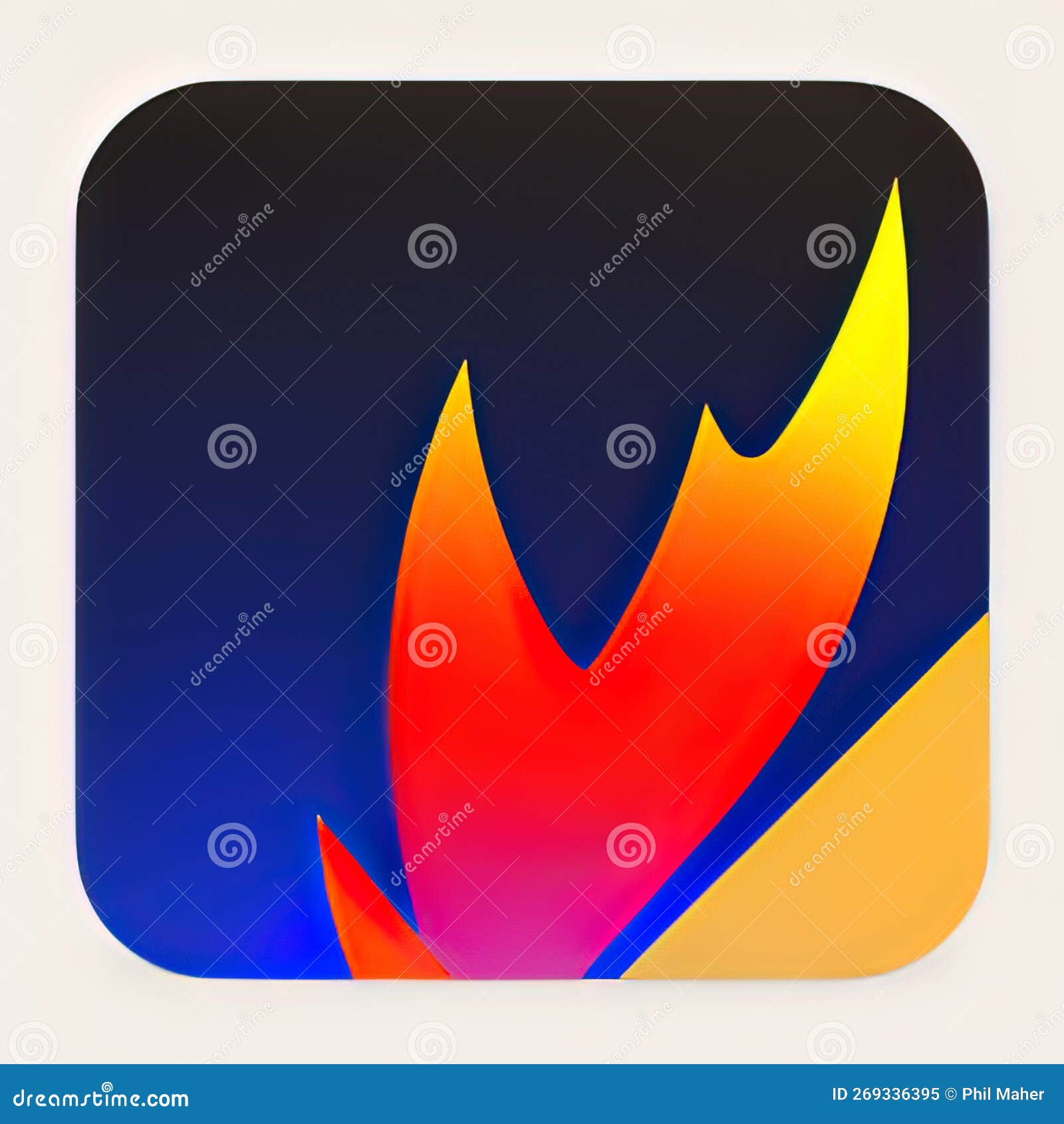 Torch Software App Style Icon. Generative AI. Stock Illustration ...