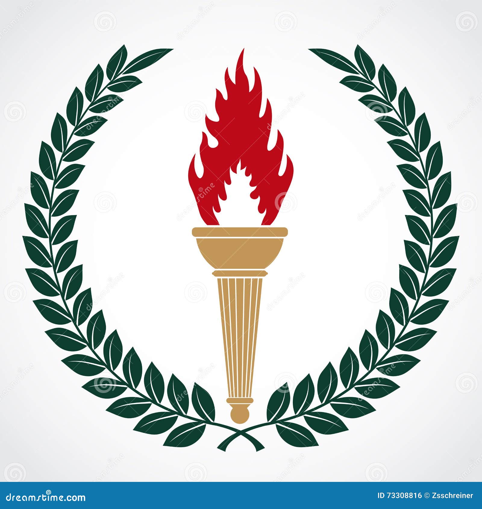 Torch Symbol With Laurel Wreath Stock Photo | CartoonDealer.com #73308816 Torch Symbol With Laurel Wreath Stock Photo | CartoonDealer.com #73308816