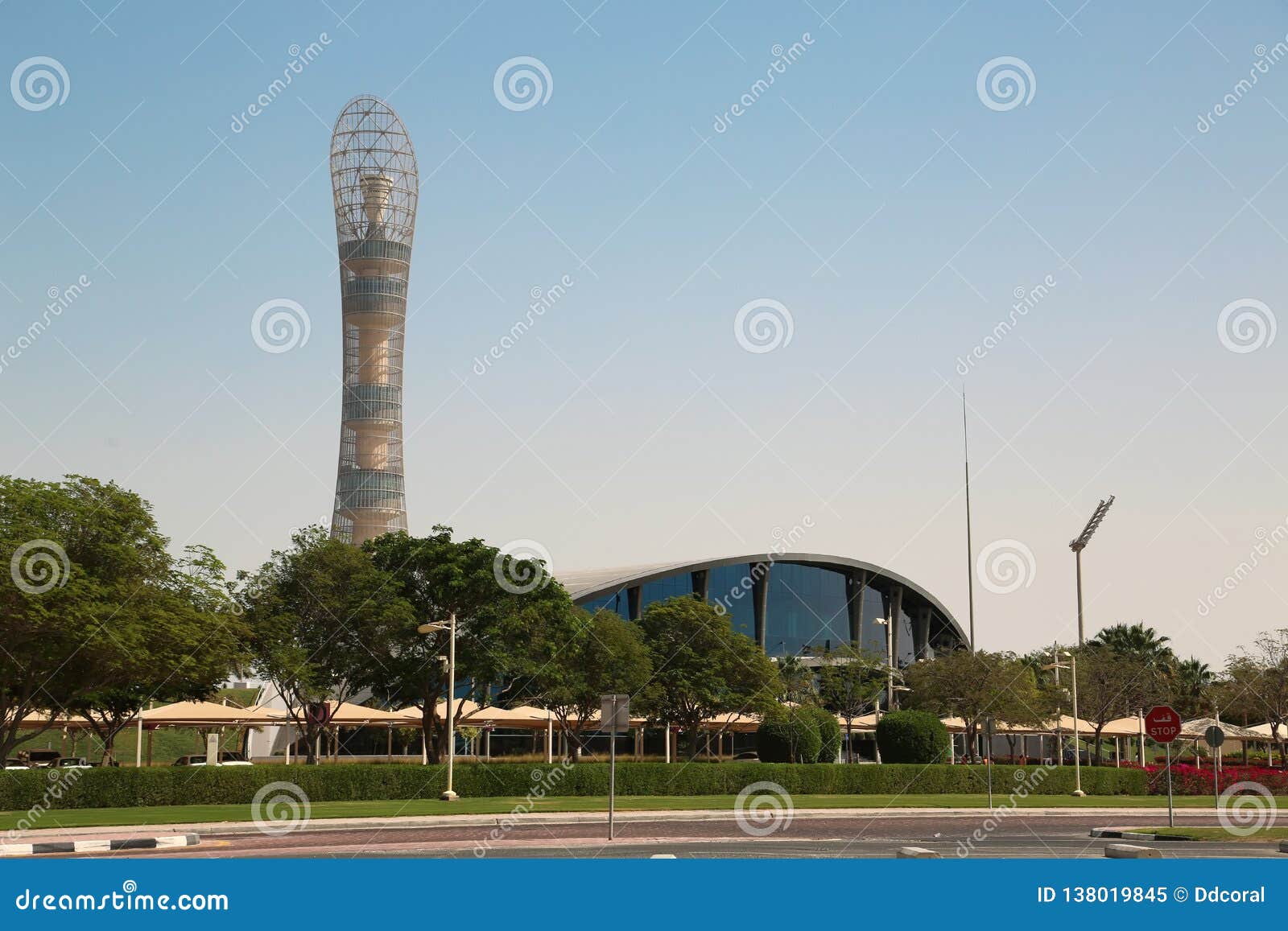 Torch Tower, Aspire Zone, Doha, Qatar Editorial Image - Image of city ...
