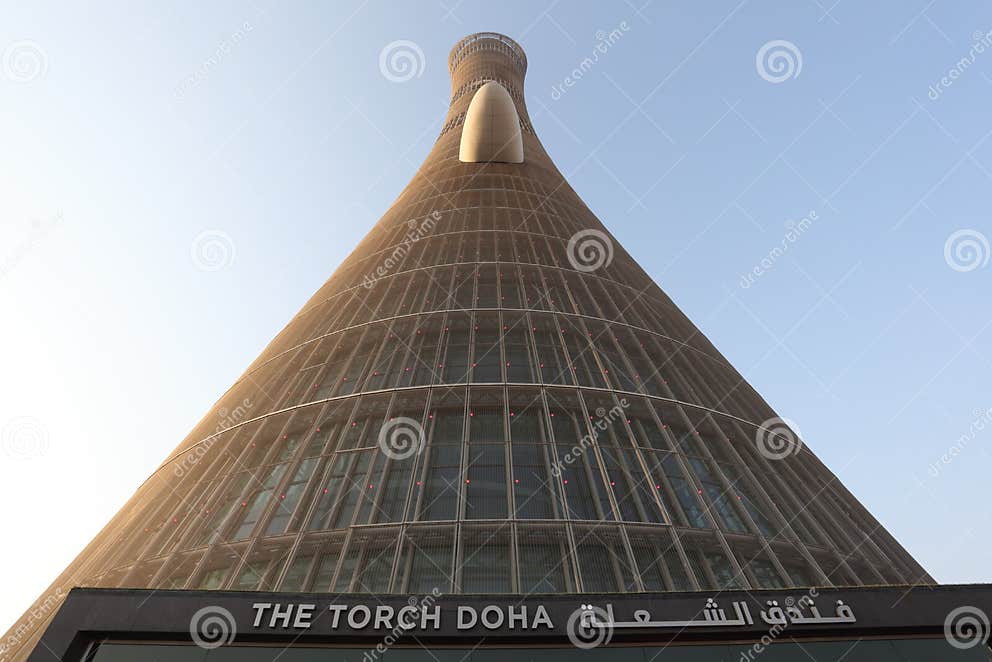 The Torch Tower in Doha, Qatar Editorial Photography - Image of qatar ...