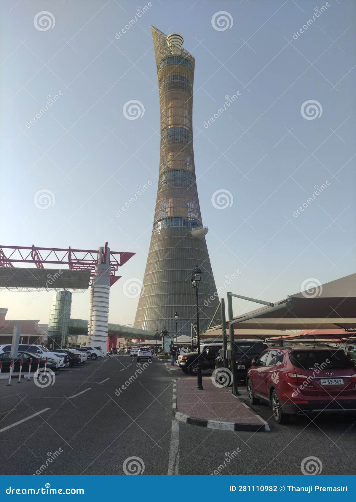 Torch tower doha qatar editorial photography. Image of skyline - 281110982