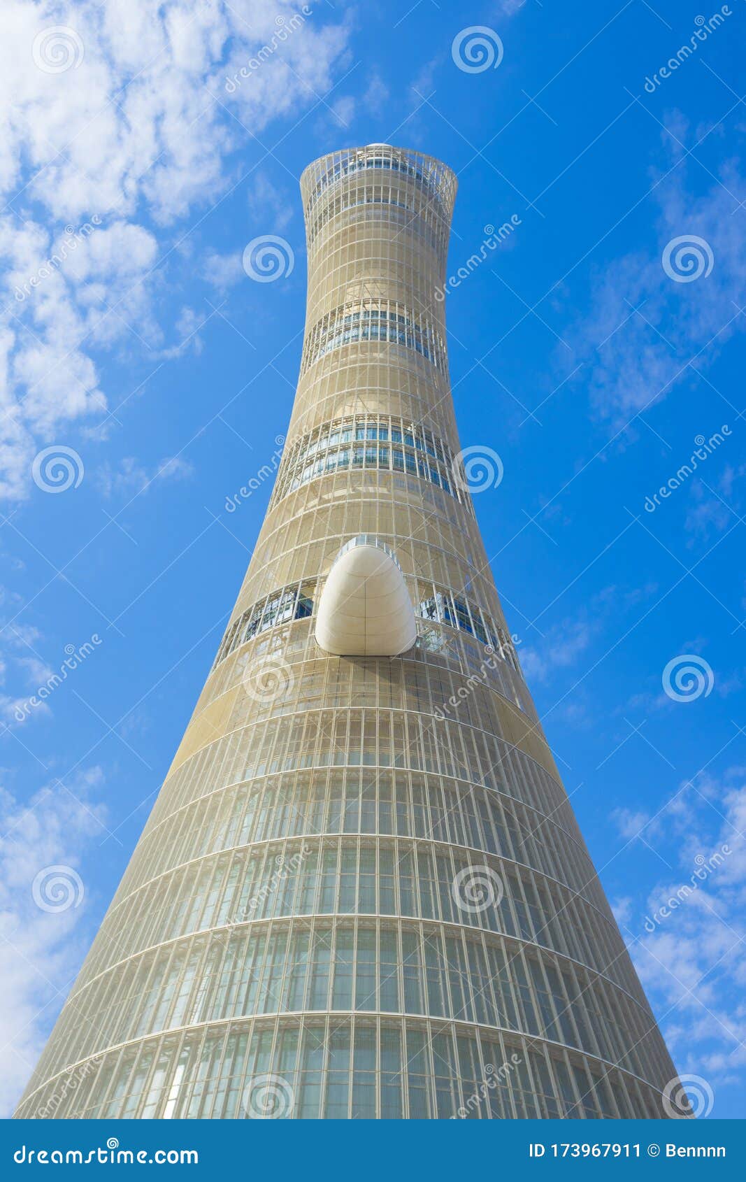The Torch Tower in the Aspire Zone in Doha Stock Image - Image of ...