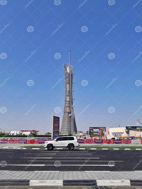 Torch Tower Qatar editorial stock image. Image of qatar - 261866754