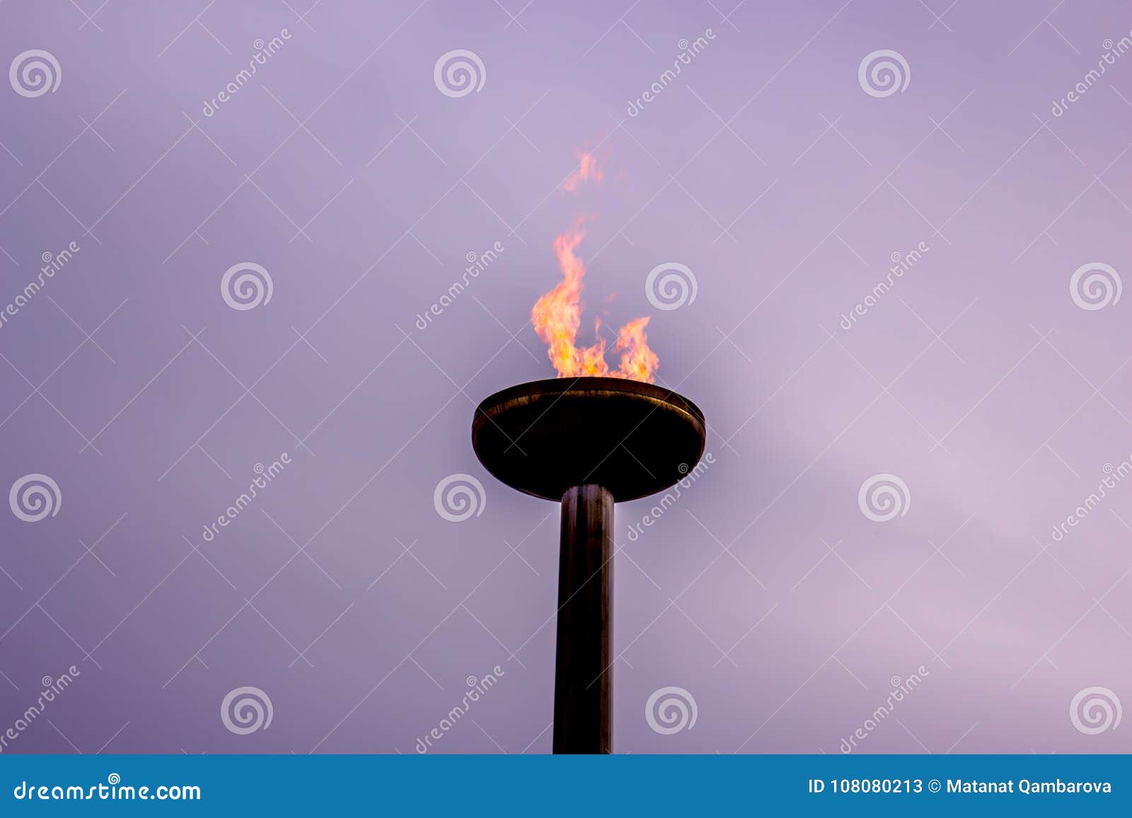 A torch under the sky. stock image. Image of fire, heat - 108080213