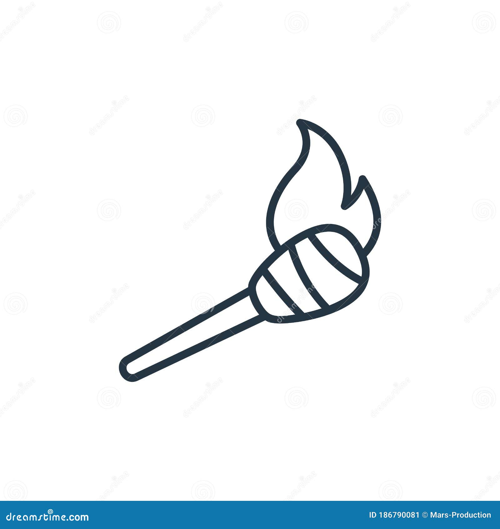 Torch Vector Icon. Torch Editable Stroke. Torch Linear Symbol for Use ...